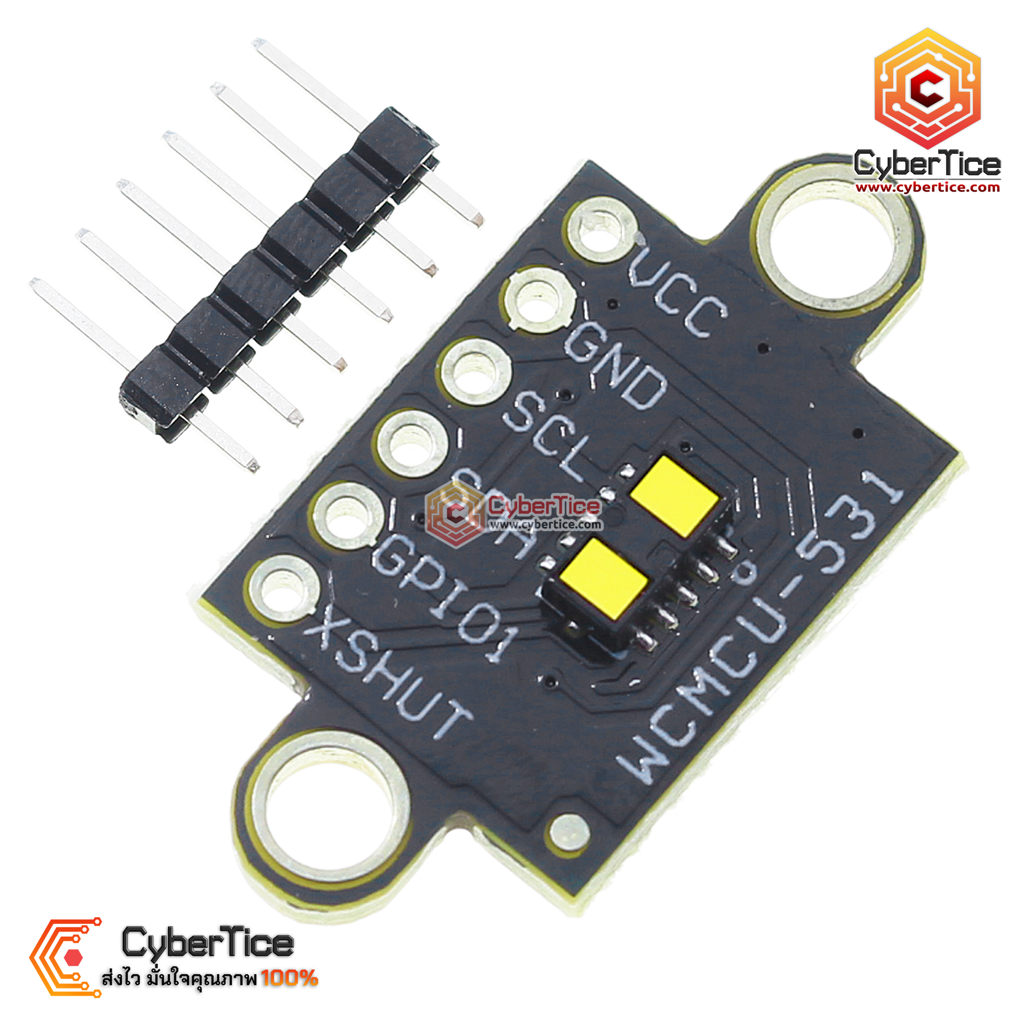 VL53L1X เซ็นเซอร์วัดระยะทางแสงเลเซอร์ ความแม่นยำสูง Laser Ranging Sensor Module ระยะตรวจจับ 0 ...