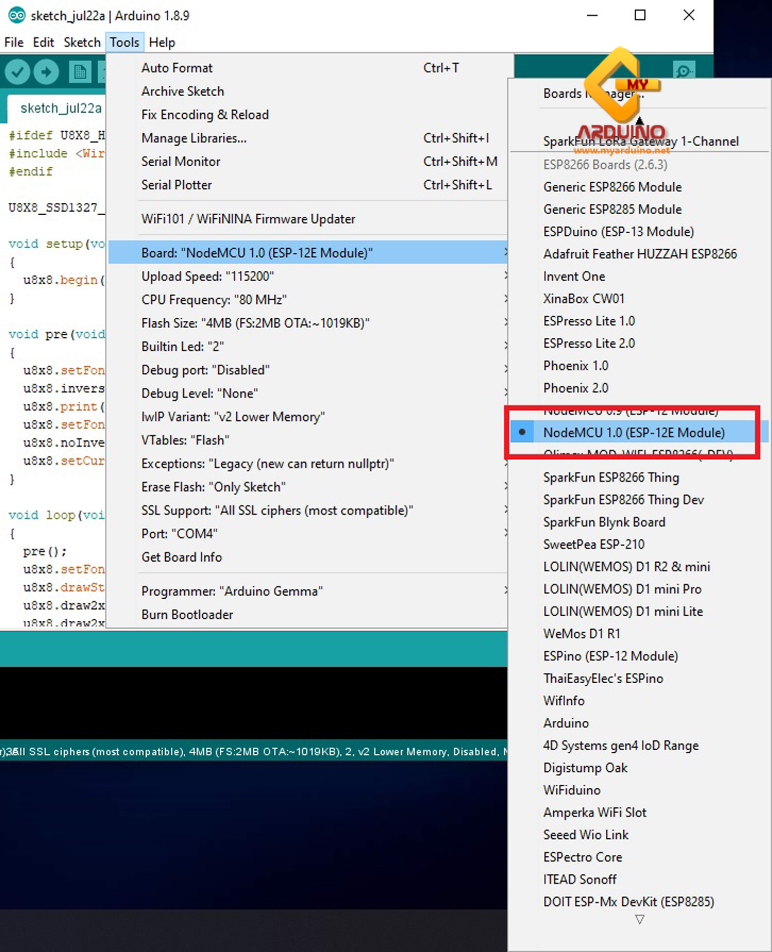 สอนใช้งาน ESP8266 จอแสดงผล OLED SSD1327 128x128 แบบ I2C ขนาด1.5” นิ้ว - ขาย Arduino อุปกรณ์ ...