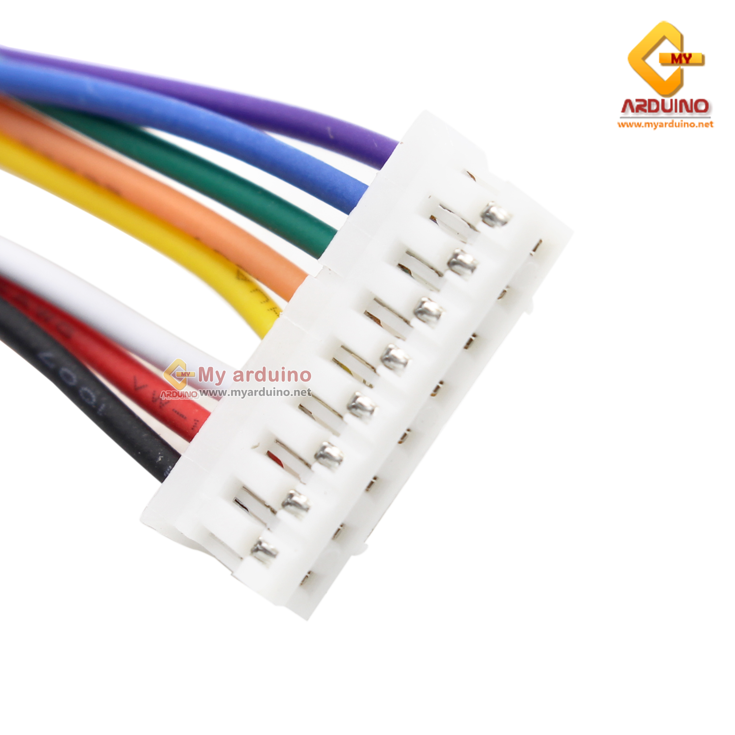 PH2.0 cable connector 2.0mm 8p ขั้วต่อคอนเน็กเตอร์ ตัวผู้พร้อมสายไฟยาว 10cm - ขาย Arduino ...