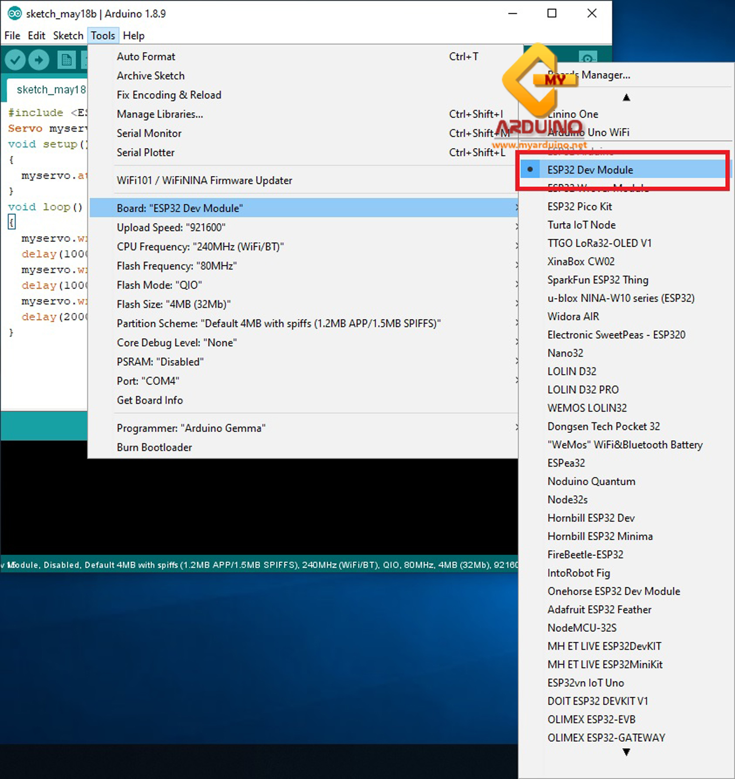 สอนใช้งาน ESP32 ES08MA Servo หมุนแบบ 0-180 องศา - ขาย Arduino อุปกรณ์ Arduino คุณภาพดี ราคาถูก ...