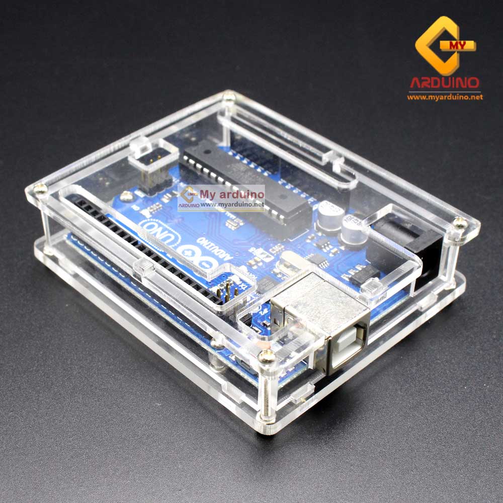 Arduino Uno R3 Acrylic Case Box กล่องอะคริลิคแบบใส สำหรับ Arduino Uno Case ขาย Arduino อุปกรณ์