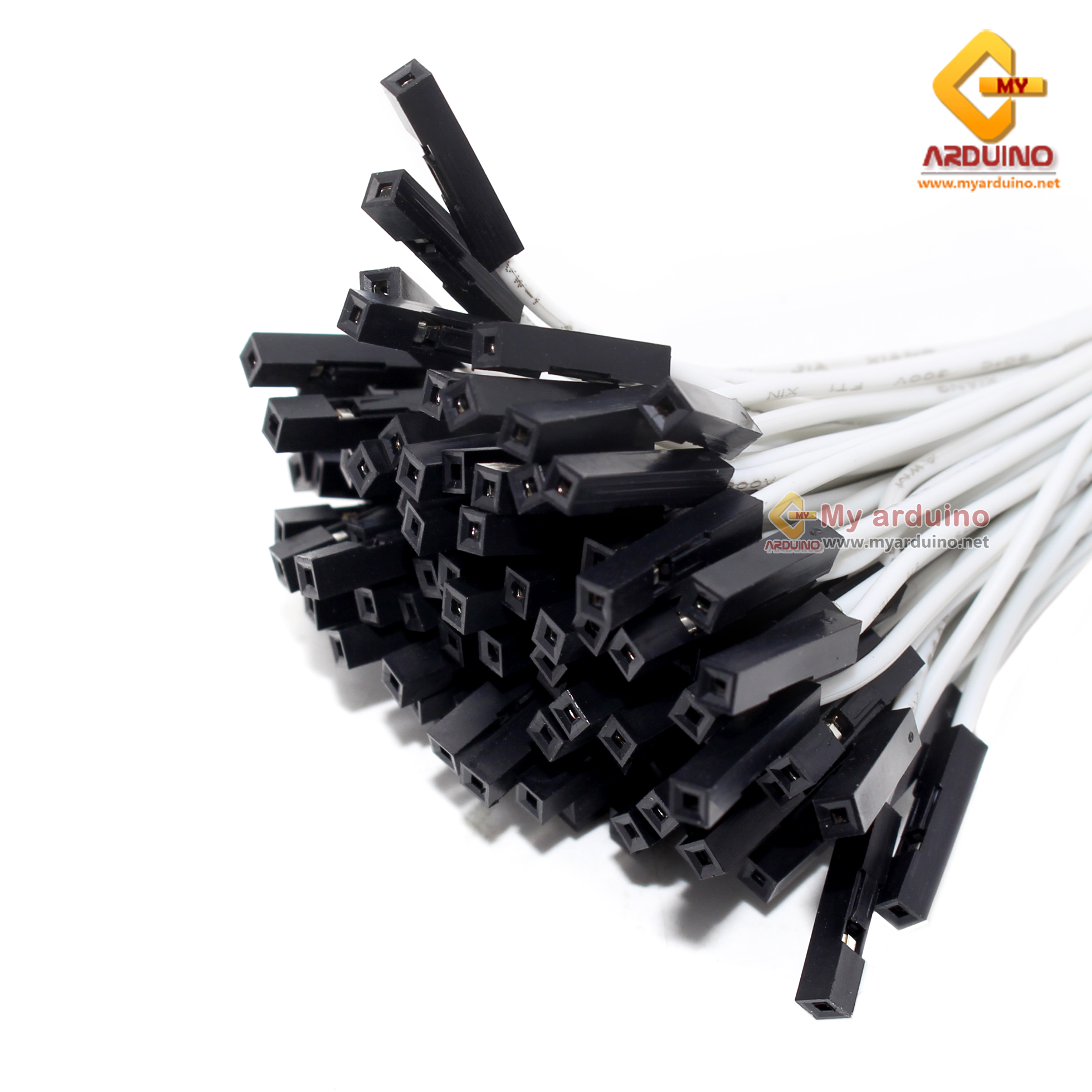 สายไฟจัมเปอร์ 10cm แบบเดี่ยว ผู้-เมีย สีขาว จำนวน 10 เส้น หนาพิเศษ ...