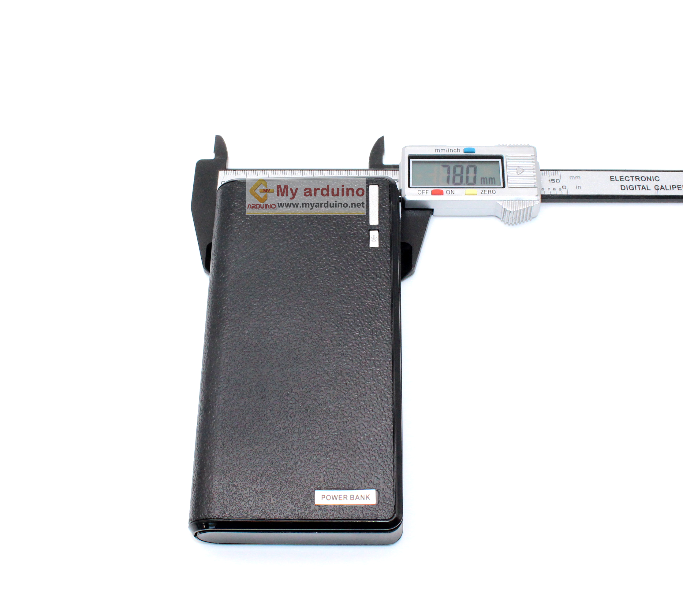 Power Bank แหล่งจ่ายไฟสำหรับ Arduino Esp8266 ชาร์จไฟผ่าน Usb ถ่าน 18650 6 ก้อน สีดำ ขาย