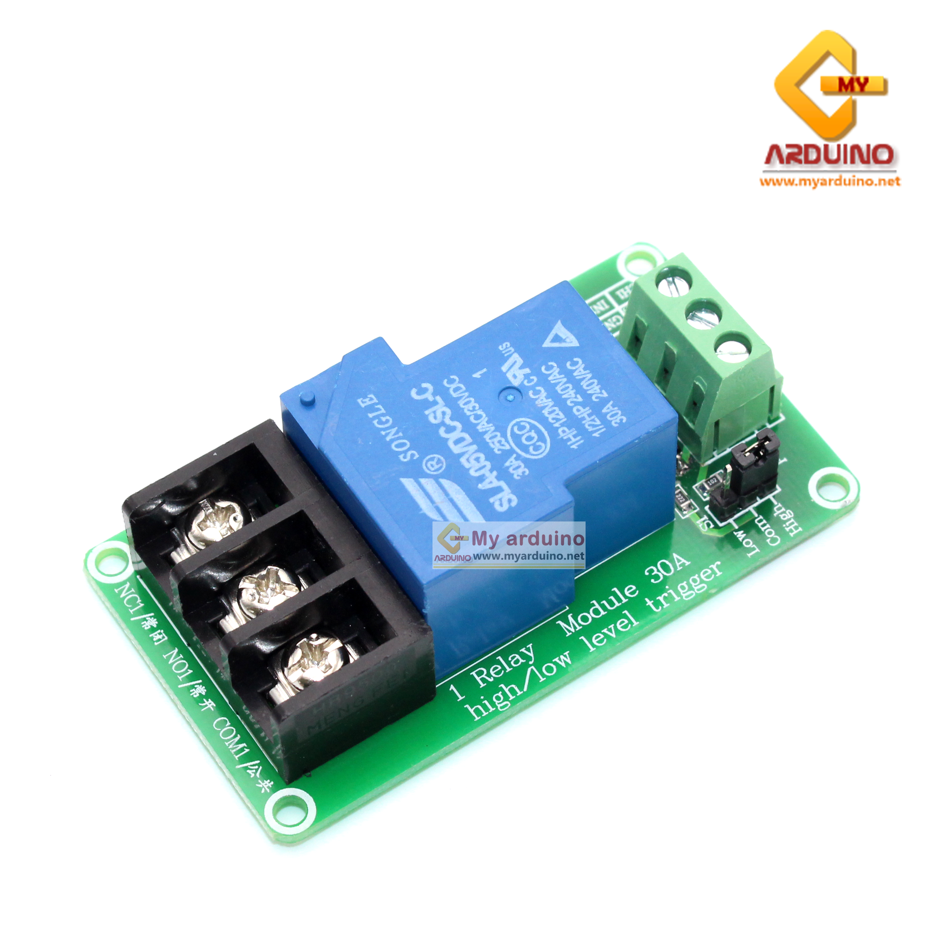 Arduino Relay Module โมดูลบอร์ดรีเลย์ 5v 1ช่อง 30a Isolation High And Low Trigger 250v30a ขาย