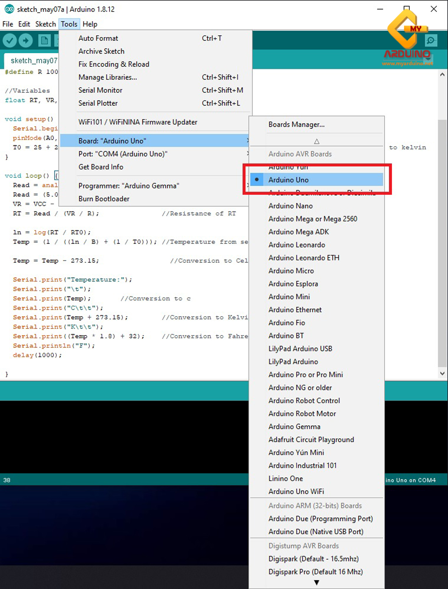 สอนใช้งาน Arduino Analog Thermistor Temperature Sensor Waterproof NTC ...