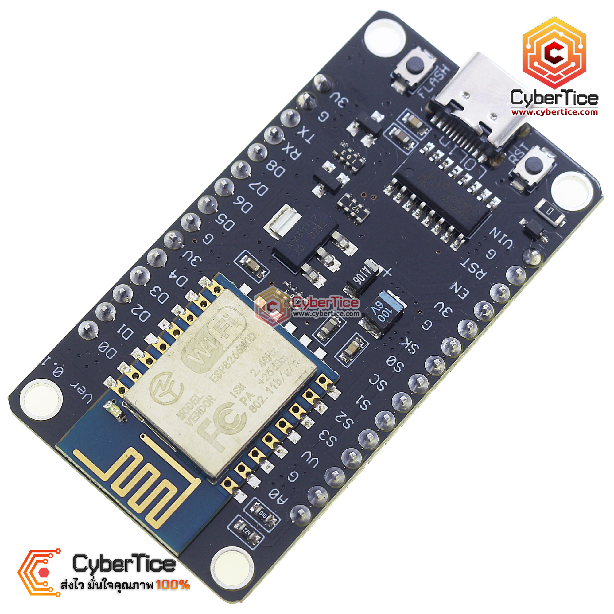 Nodemcu Esp8266 V3 Ch340 Lua Wifi Esp8266 12e Usb Type C ขาย Arduino 