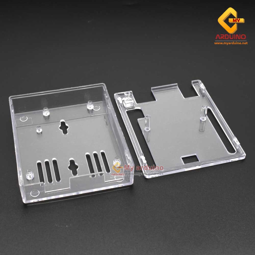 Arduino Uno R3 Acrylic Case Box กล่องพลาสติกแบบใส สำหรับ Arduino Uno Case V2 ขาย Arduino