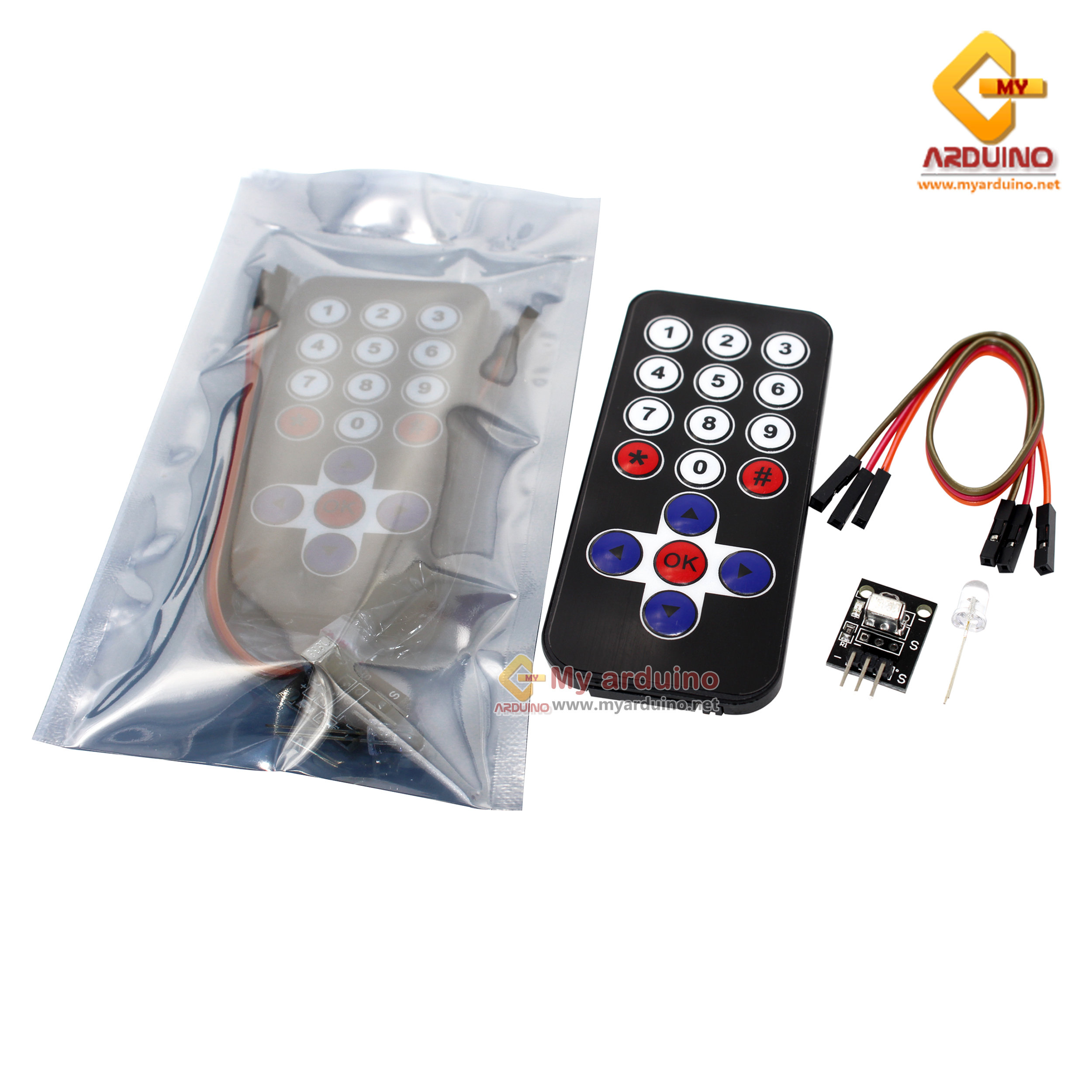 IR Remote Infrared Remote Control Kit โมดูลรีโมท - ขาย Arduino อุปกรณ์ ...