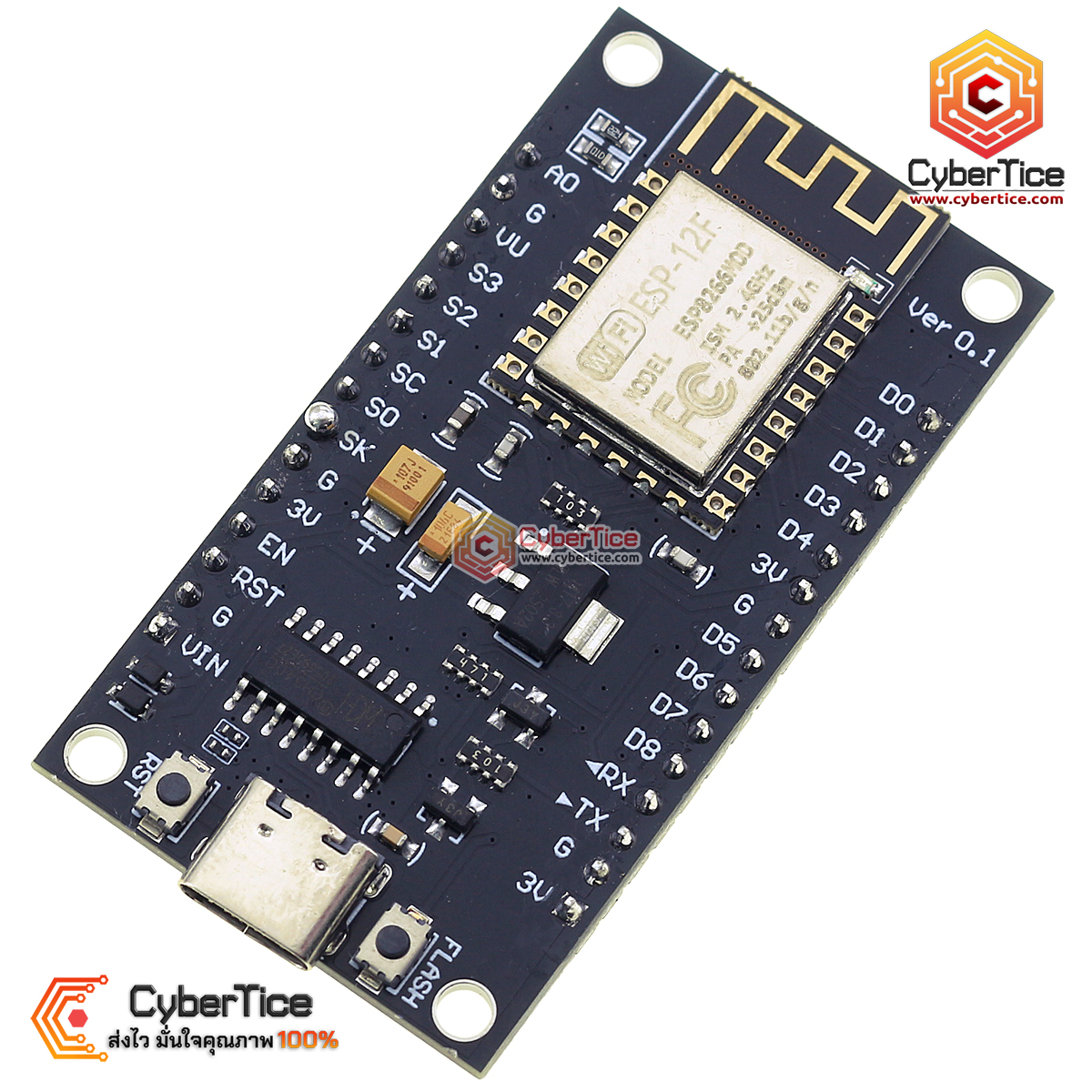 Nodemcu Esp8266 V3 Ch340 Lua Wifi Based Esp8266 12fn Usb Type C ขาย Arduino อุปกรณ์ Arduino