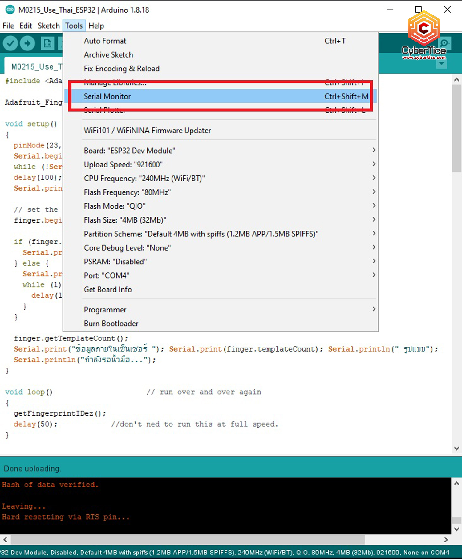 สอนใช้งาน ESP32 Fingerprint Sensor เซ็นเซอร์สแกนลายนิ้วมือ AS608 JM ...