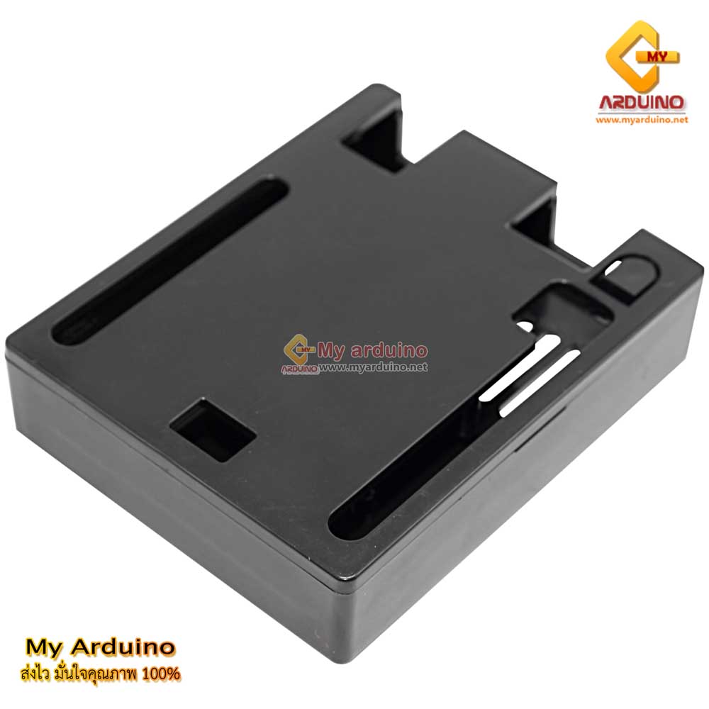 Arduino Uno R3 Acrylic Case Box กล่องพลาสติก สีดำ สำหรับ Arduino Uno Case V2 ขาย Arduino