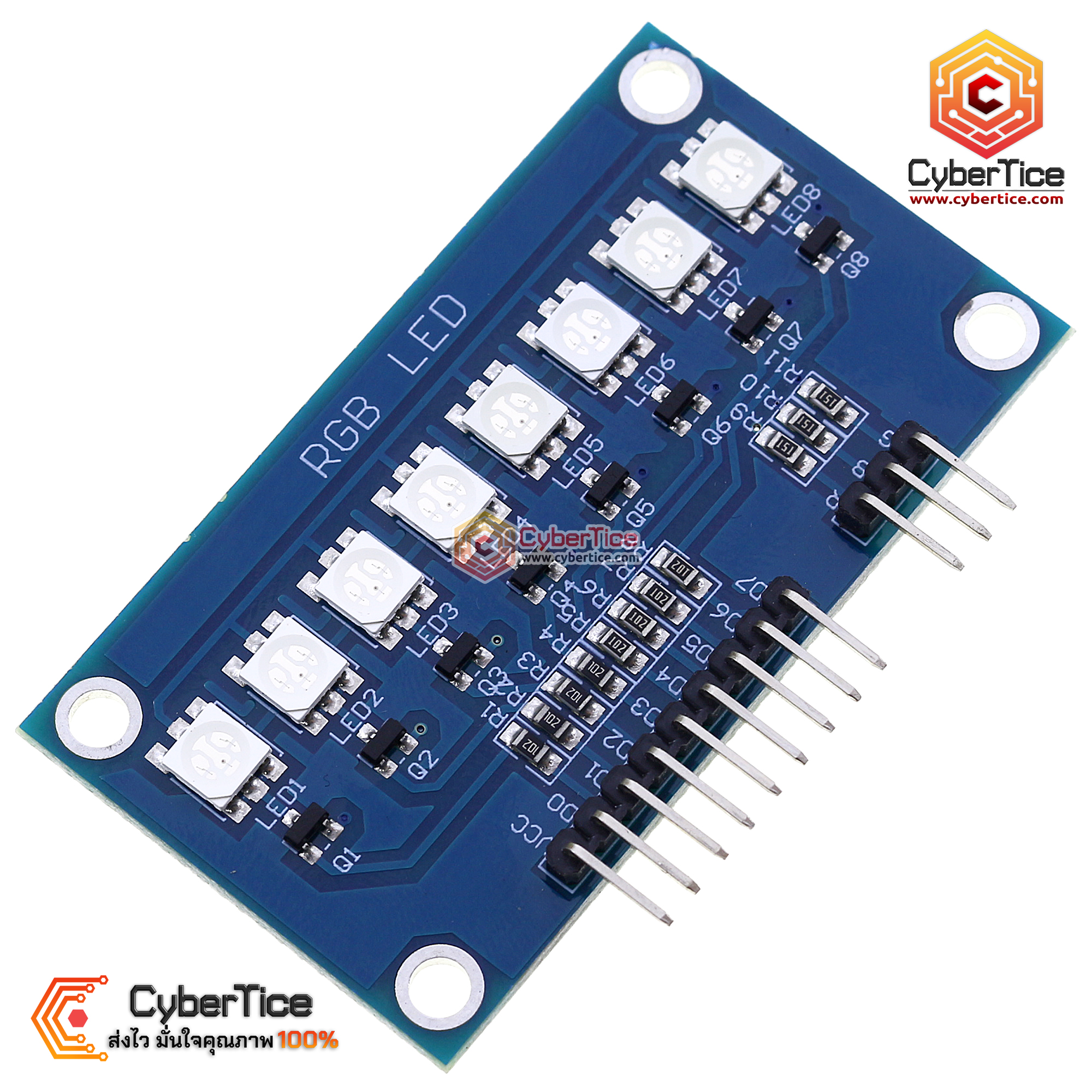 HW-43 5050 RGB Full Color RGB 8 LED Module for Arduino - ขาย Arduino ...