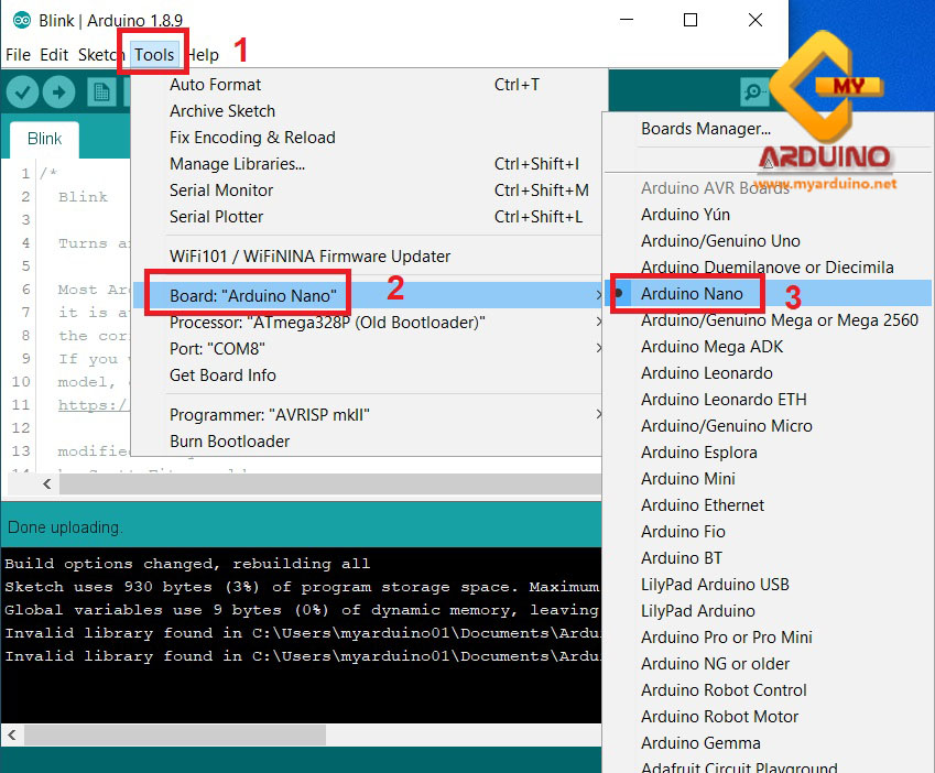 Arduino Nano 3.0 Mini USB รุ่นใหม่ชิฟ CH340G พร้อมสายUSB - ขาย Arduino ...