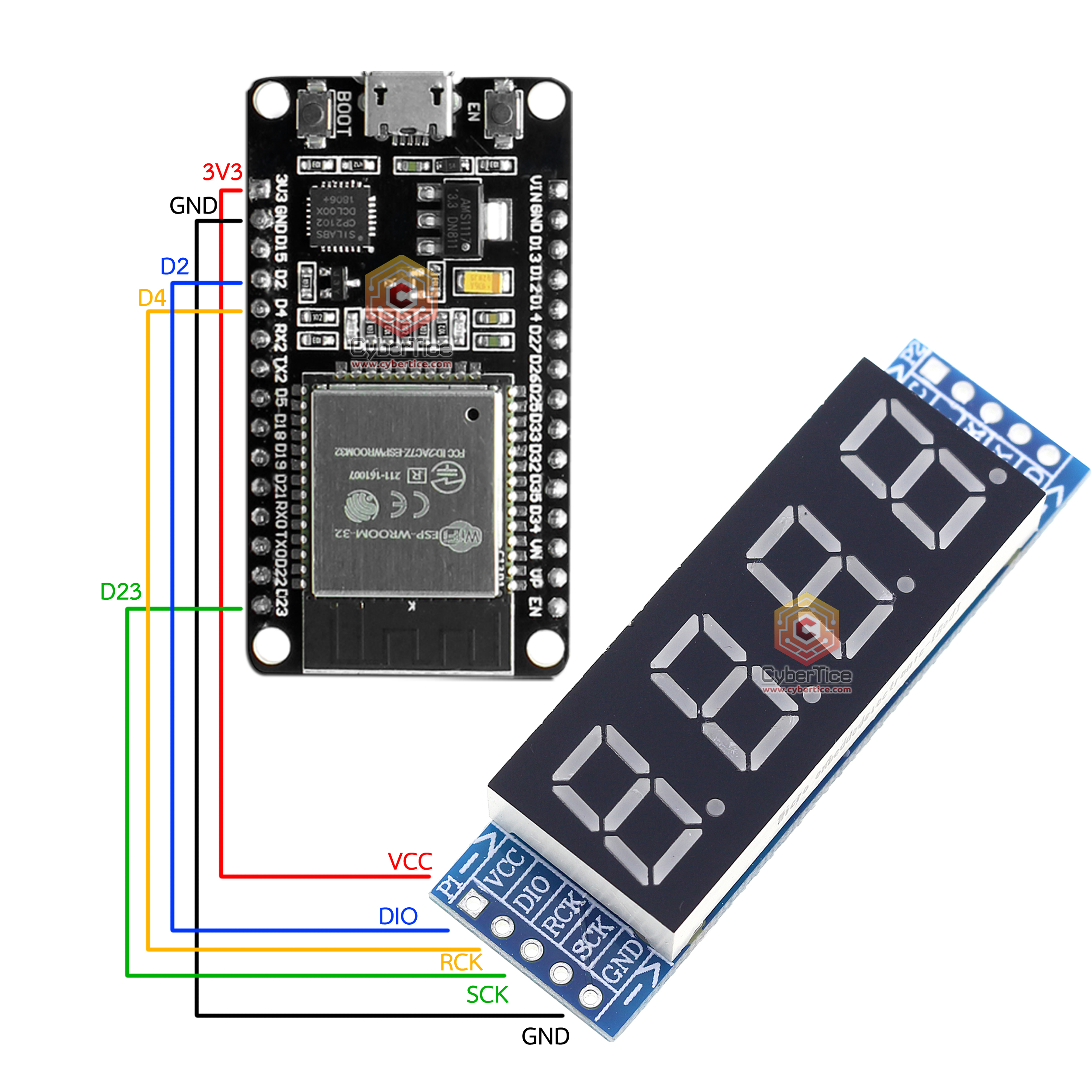 สอนใช้งาน ESP32 โมดูลแสดงค่าตัวเลข 4 หลัก Four digital tube module LED ...