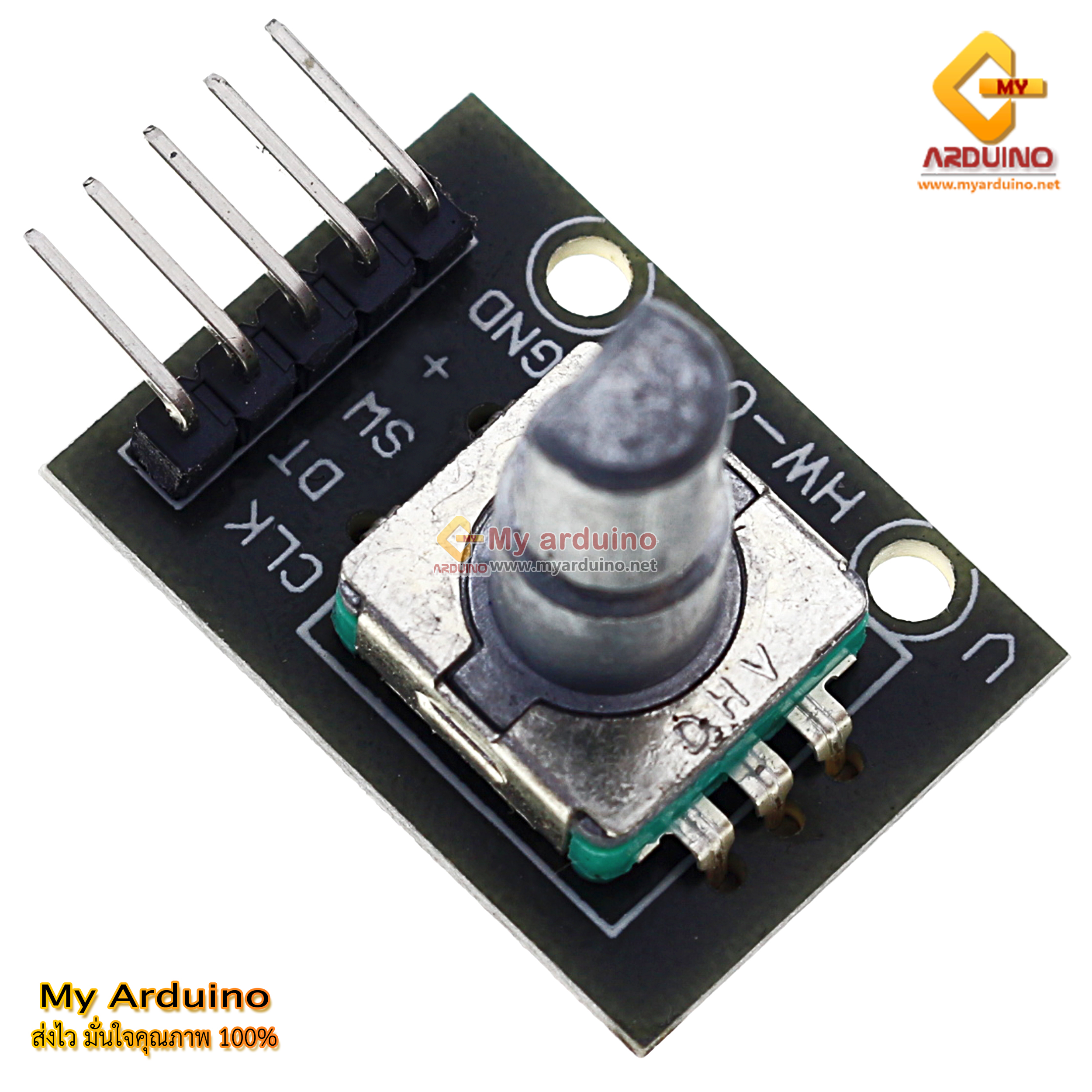 โมดูล Rotary Ky 040 หมุนรับค่า 360 องศา Digital Rotary Encoder Module ขาย Arduino อุปกรณ์