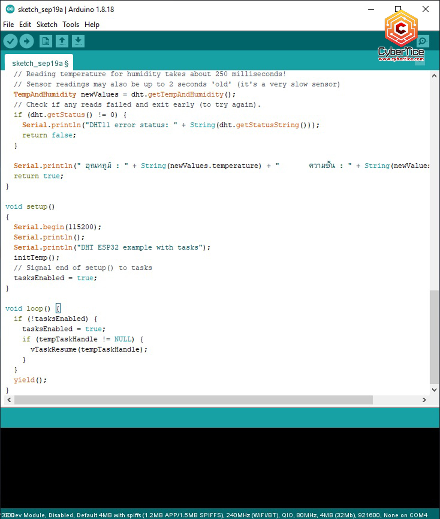 สอนใช้งาน Esp32 Dht11 Mini เซ็นเซอร์วัดอุณหภูมิและความชื้น พร้อม Pcb ขาย Arduino อุปกรณ์
