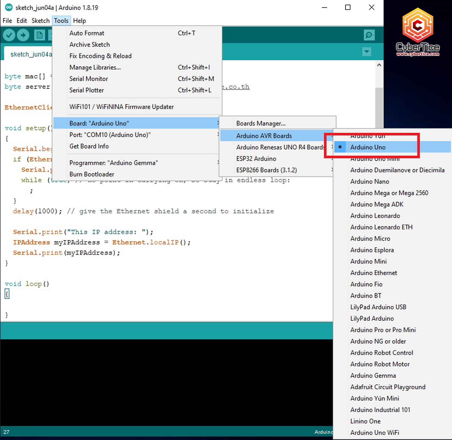 สอนใช้งาน Arduino W5500 Ethernet Network Arduino Module โมดูล
