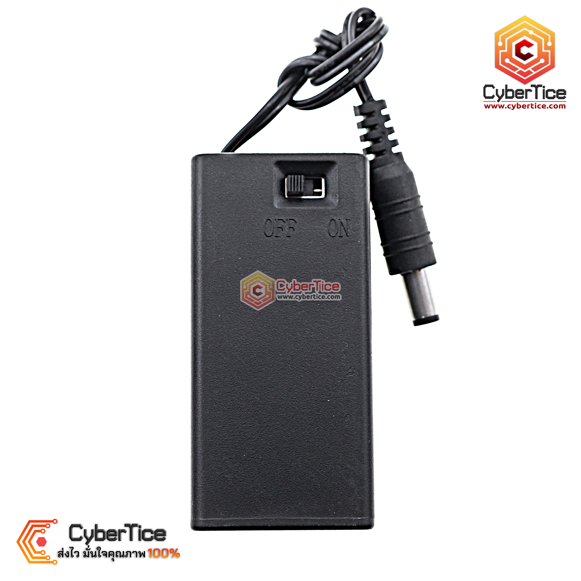 รางถ่าน 9v หัวแจ็ค พร้อมสวิตช์และฝาปิดด้านหลัง ขาย Arduino อุปกรณ์ Arduino คุณภาพดี ราคาถูก