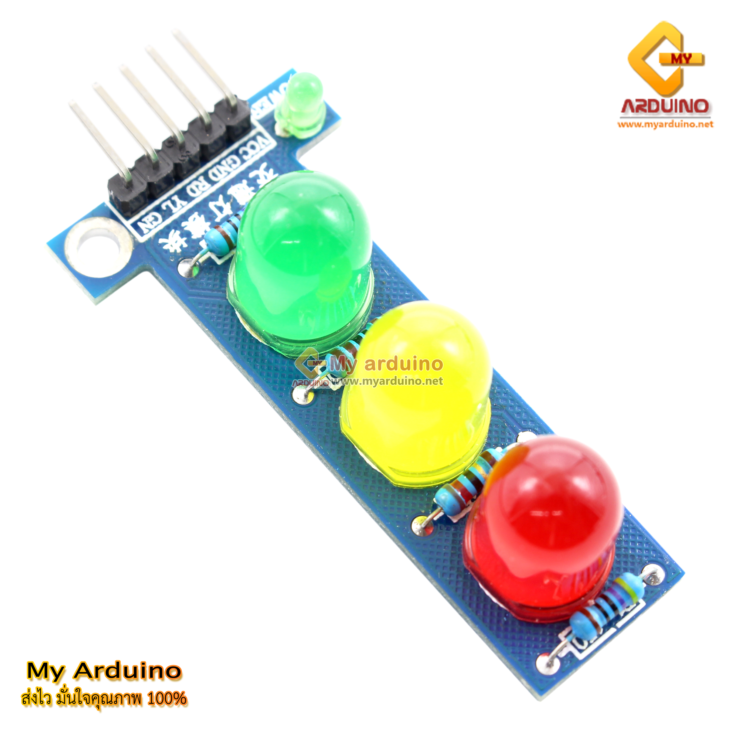 LED Module 3 traffic light 10mm โมดูล LED 3 สี ไฟจราจร - ขาย Arduino ...