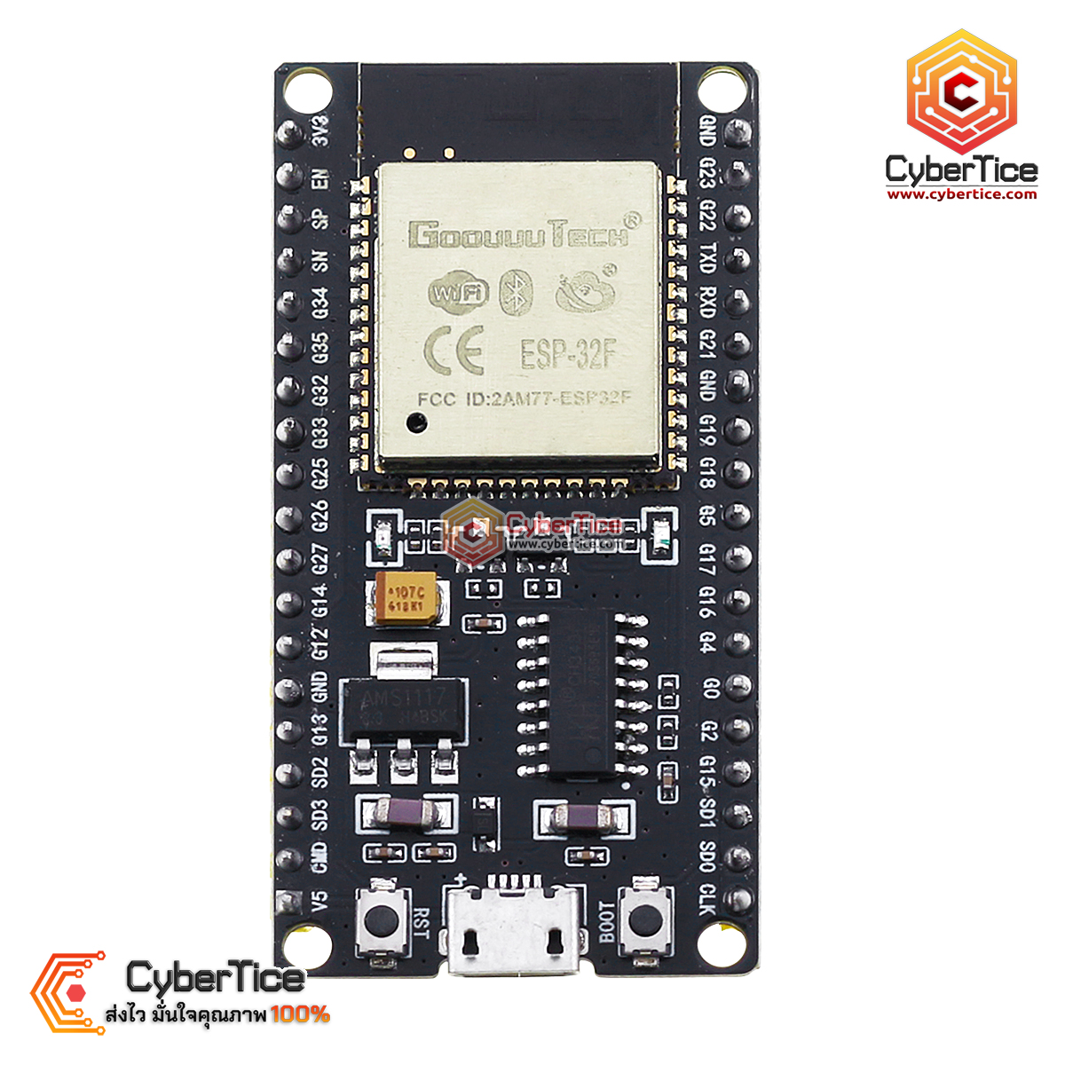 ESP32 NodeMCU ESP-WROOM-32 Wi-Fi and Bluetooth Module Dual Core Consumption 38P CH340 - ขาย ...