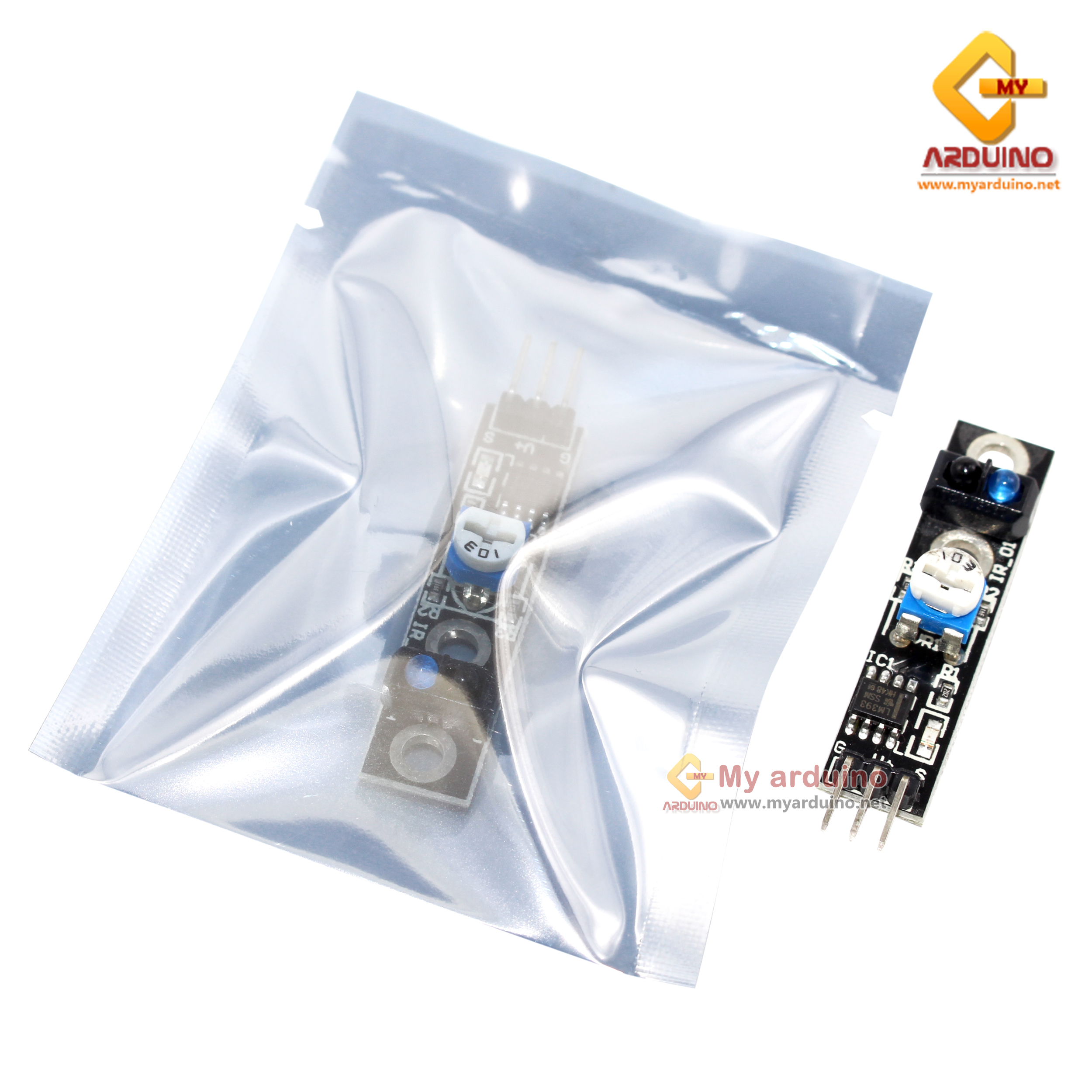 โมดูลตรวจจับเส้นขาวดำ ตรวจจับวัตถุ Infrared Line Tracking Tracker ...