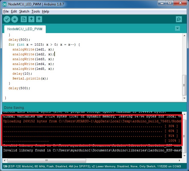 สอนใช้งาน Nodemcu Esp8266 สัญญาณ Analog Output Pwm ควบคุมความสว่าง หรี่