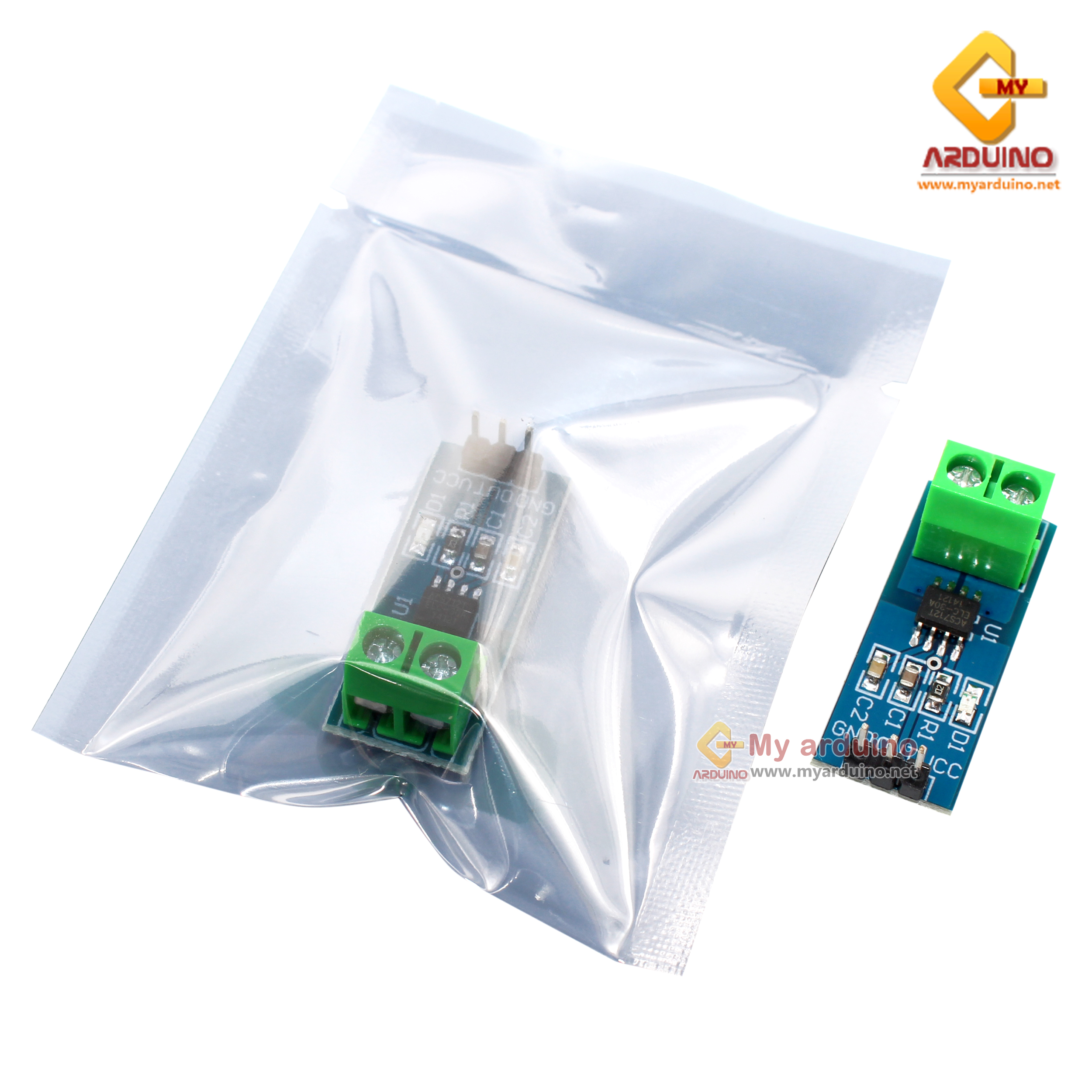 Current Sensor Module 30A ACS712-30A เซ็นเซอร์วัดกระแสไฟฟ้า 30A - ขาย ...