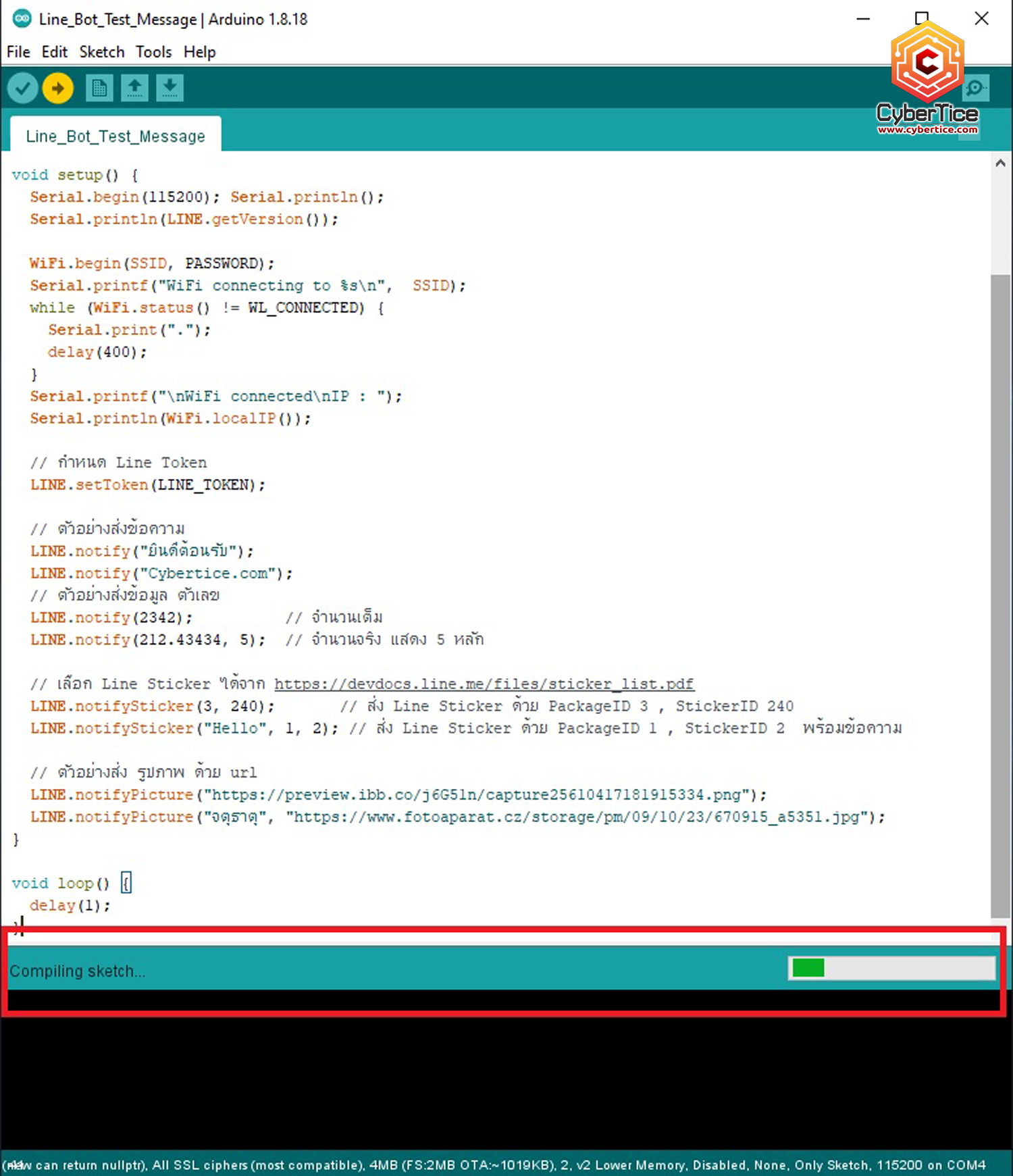 สอนใช้งาน NodeMCU ESP8266 ส่งข้อความ สติ๊กเกอร์ รูปภาพ แจ้งเตือนผ่าน LINE Notify (2022) - ขาย ...