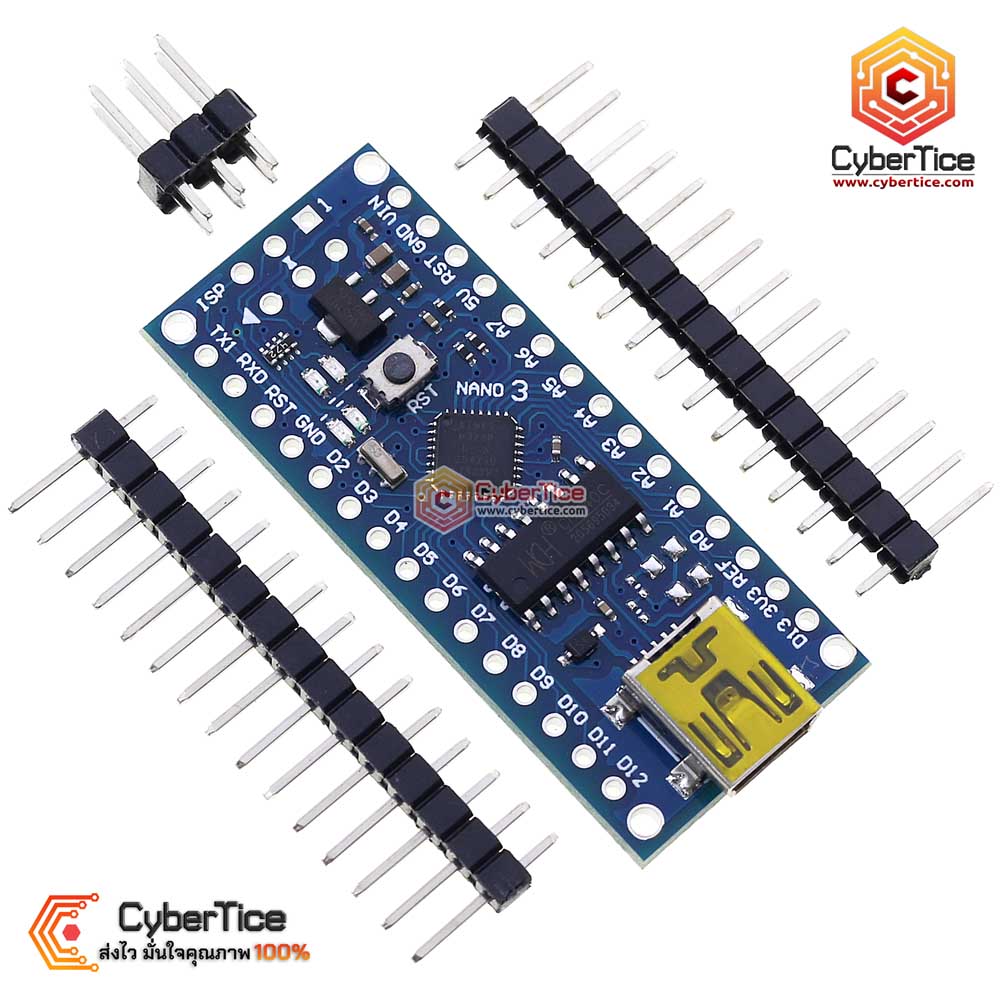 Nano 3.0 Atmega328 ชิฟ USB CH340 16M 5V ยังไม่บัดรีขา Arduino ...