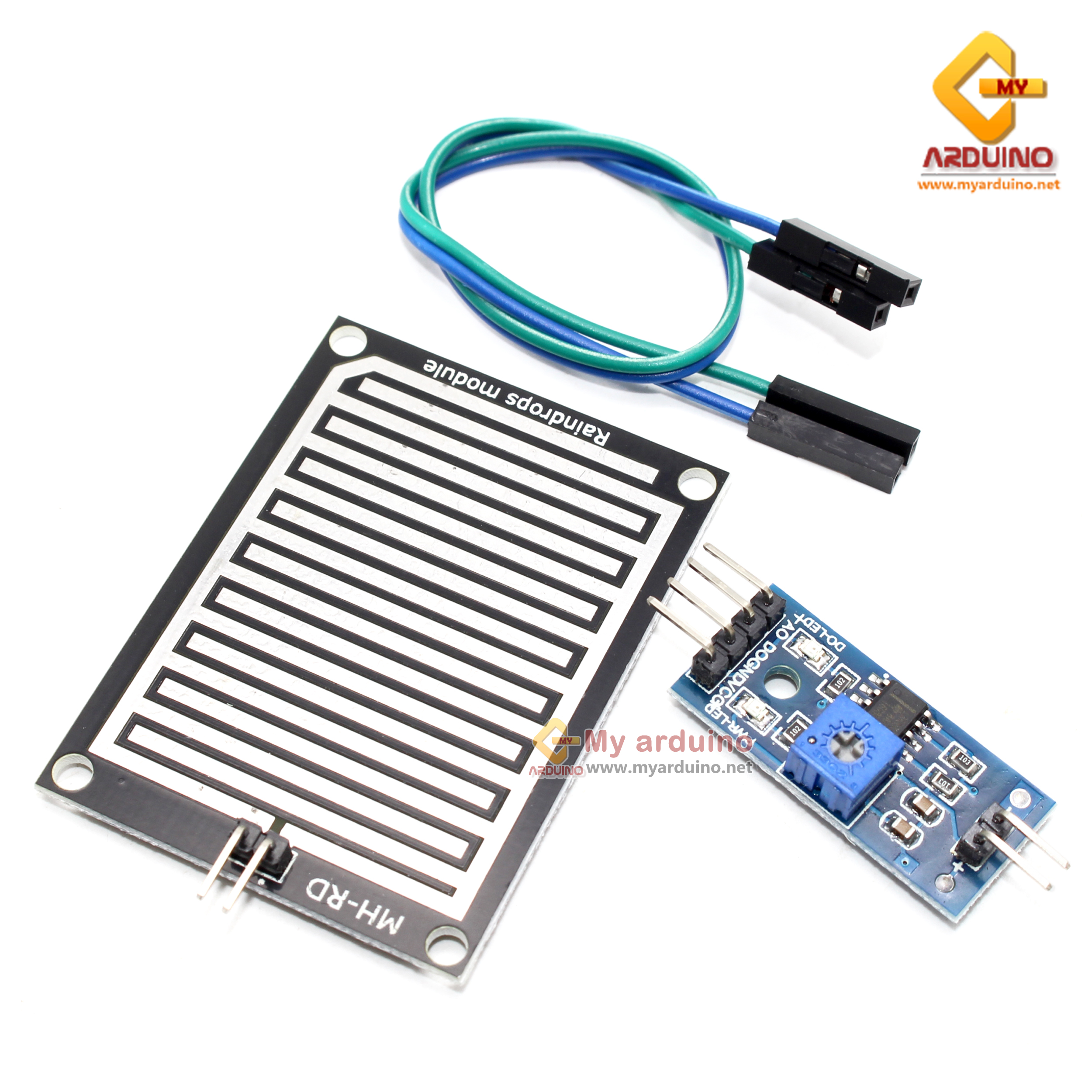 เซ็นเซอร์น้ำฝน ความชื้น วัดระดับน้ำ Rain Sensor Module - ขาย Arduino ...