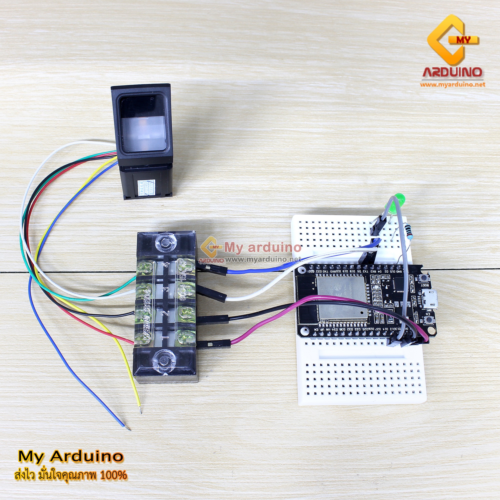 สอนใช้งาน Nodemcu Esp32 สแกนลายนิ้วมือ ควบคุมเปิดปิดไฟ Led ขาย Arduino อุปกรณ์ Arduino คุณภาพ