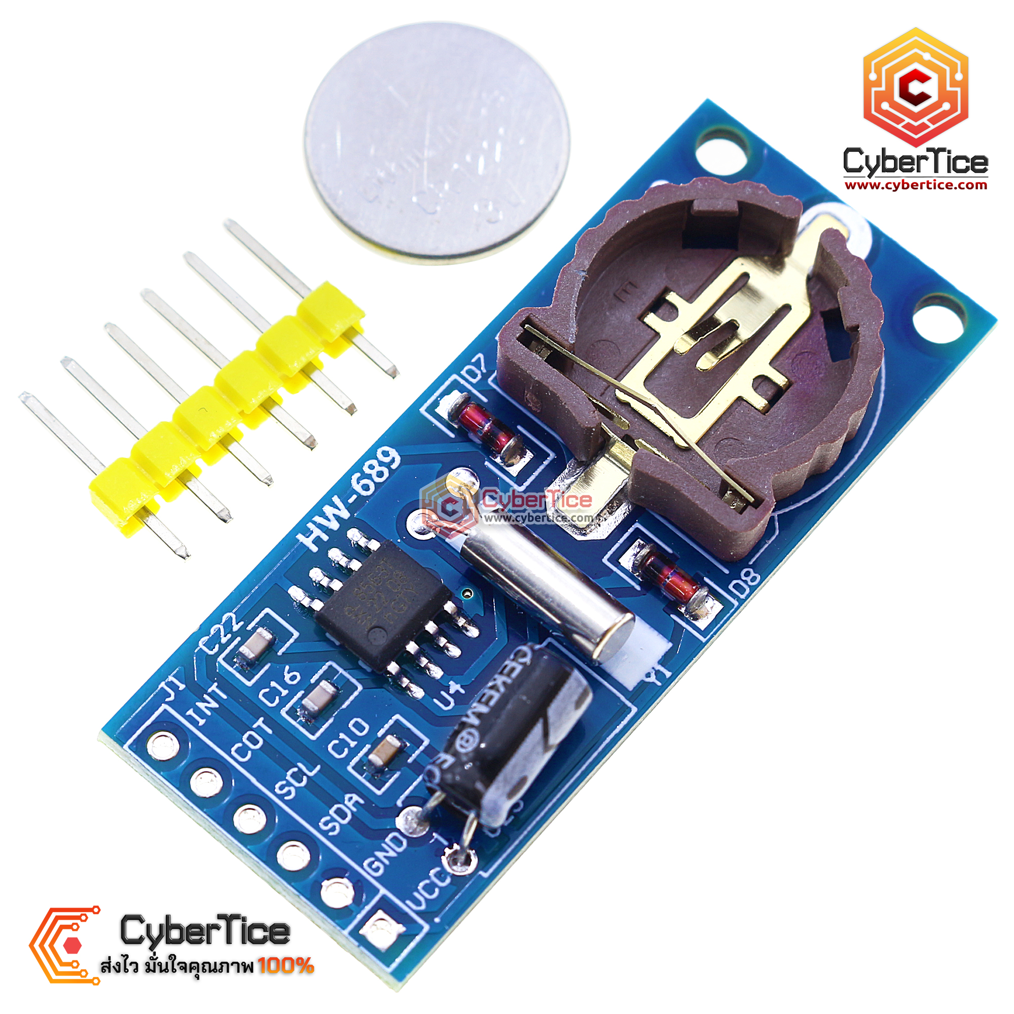 PCF8563 Real Time Clock Module พร้อมถ่าน - ขาย Arduino อุปกรณ์ Arduino คุณภาพดี ราคาถูก ส่งไว ส่งฟรี