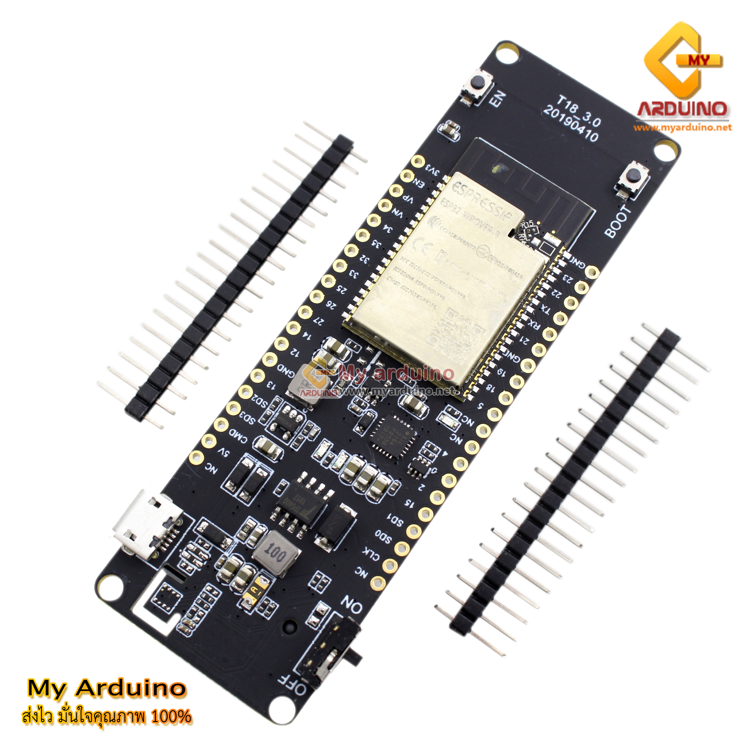 TTGO T-Energy ESP32 8MByte PSRAM WiFi & Bluetooth Module 18650 Battery ESP32-WROVER-B ...