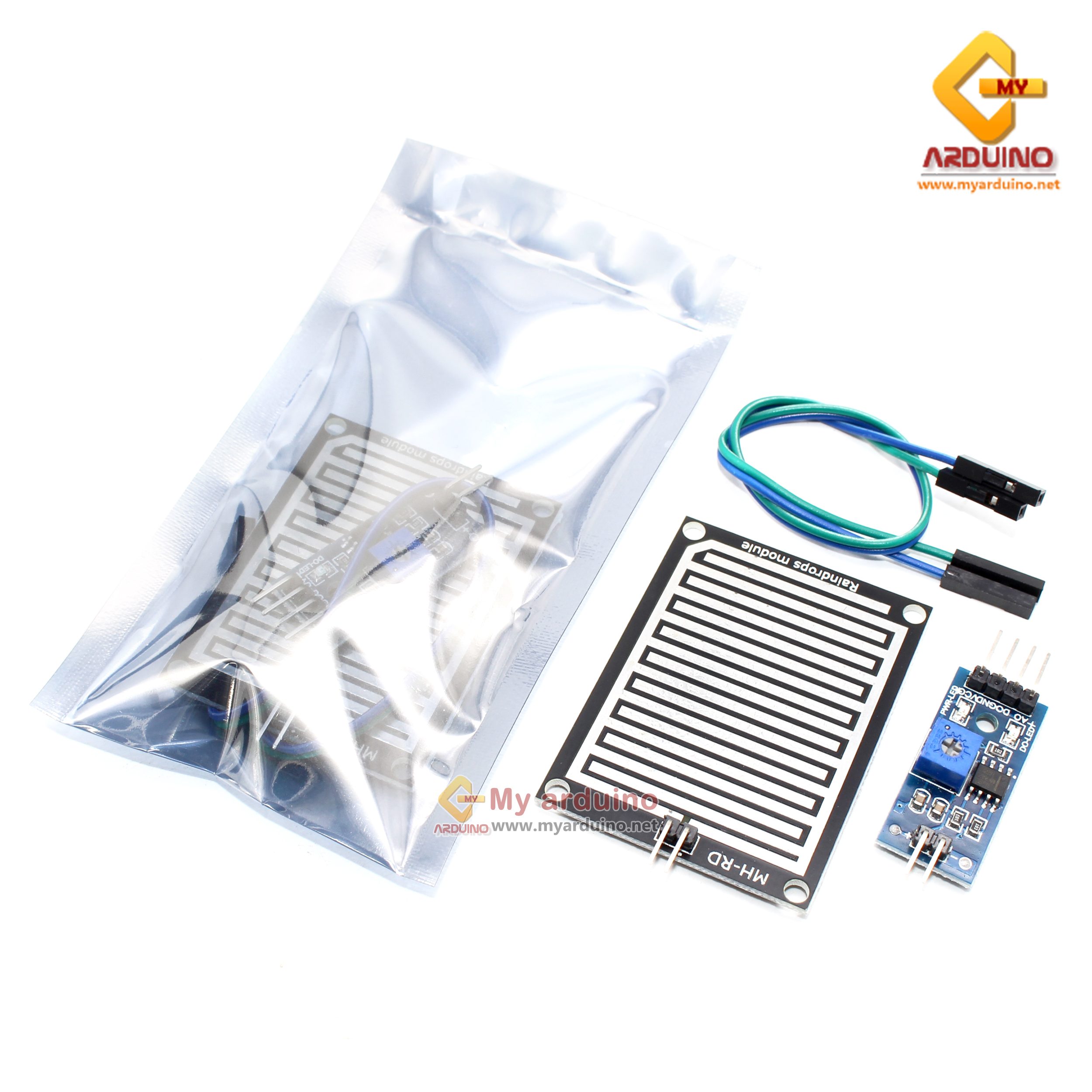 เซ็นเซอร์น้ำฝน ความชื้น วัดระดับน้ำ Rain Sensor Module ขาย Arduino อุปกรณ์ Arduino คุณภาพดี