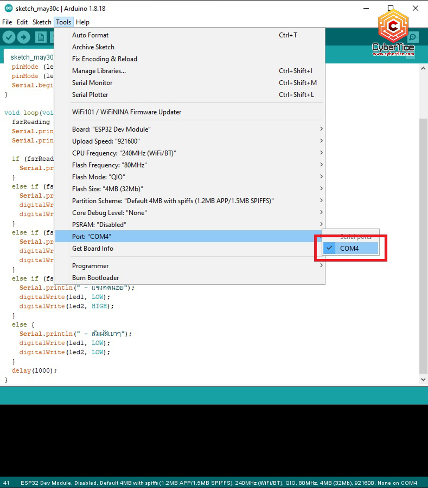 สอนใช้งาน ESP32 เซ็นเซอร์รับแรงกด Force Sensor FSR402 - ขาย Arduino ...