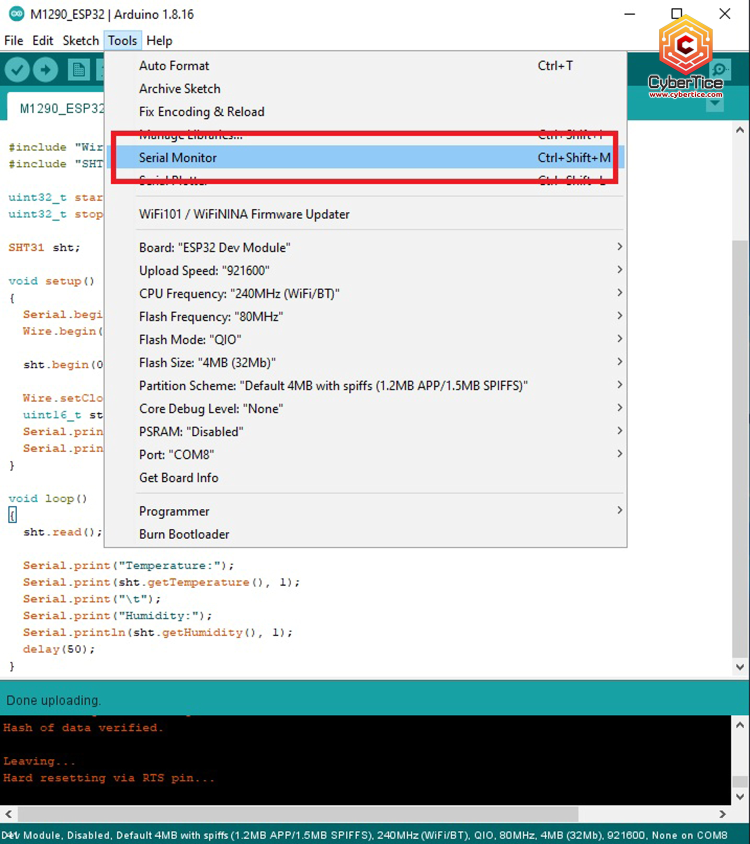สอนใช้งาน ESP32 SHT30 เซ็นเซอร์วัดอุณหภูมิและความชื้น Digital Output - ขาย Arduino อุปกรณ์ ...
