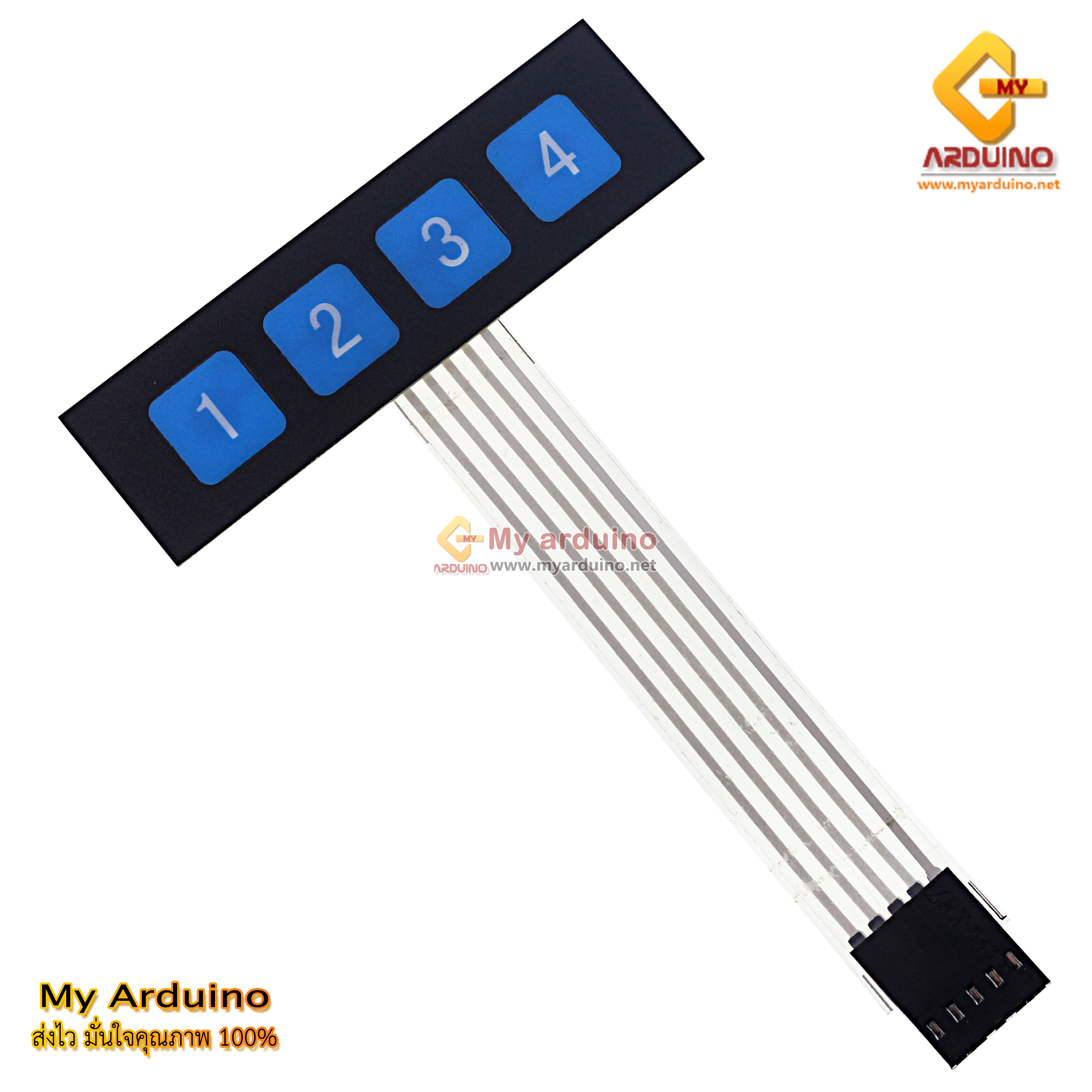 Membrane Keypad Matrix Switch 1x4 ขาย Arduino อุปกรณ์ Arduino คุณภาพดี ราคาถูก ส่งไว ส่งฟรี