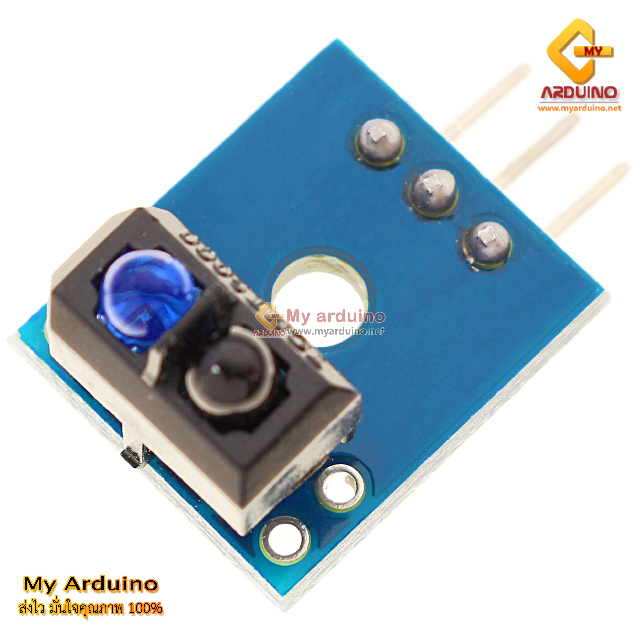 เซ็นเซอร์ ตรวจจับเส้นขาวดำ 2 จุด infrared reflectance sensor Obstacle ...