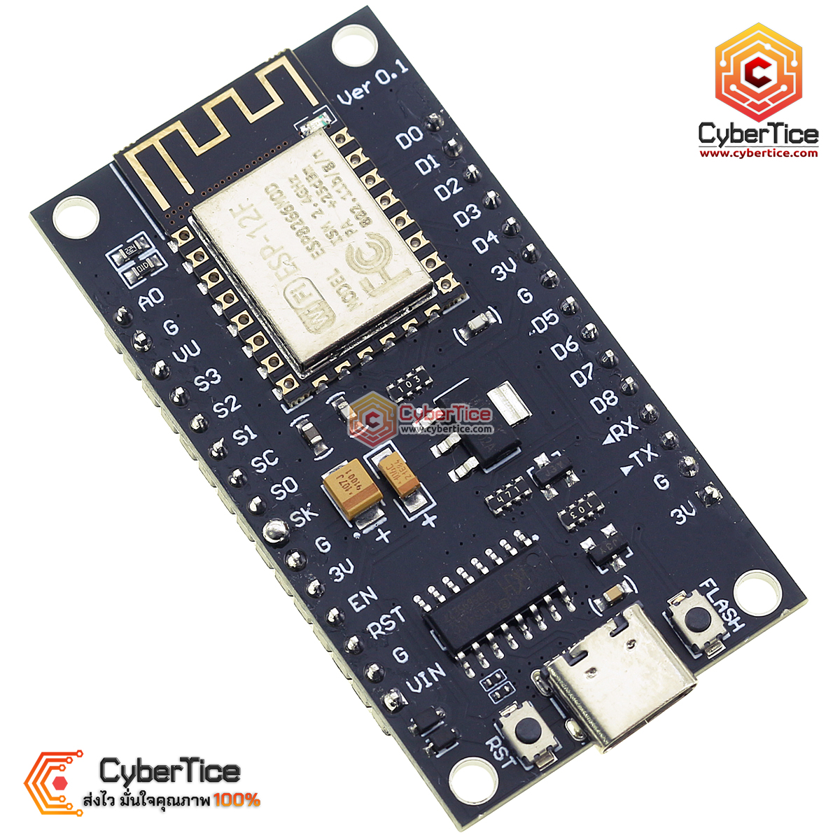 NodeMCU ESP8266 V3 CH340 LUA Wifi based ESP8266-12F/N USB Type-C - ขาย Arduino อุปกรณ์ Arduino ...