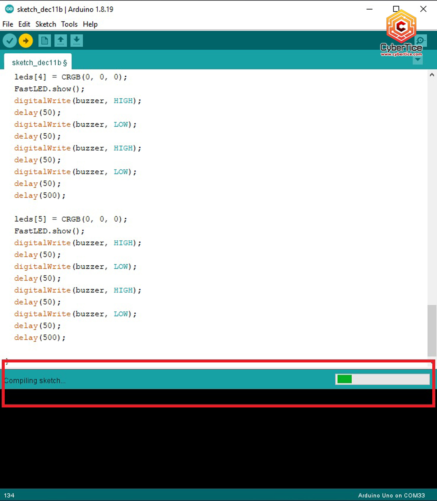 สอนใช้งาน Arduino โมดูลไฟ LED RGB WS2812B 6 ดวง พร้อมสัญญาณเสียงบัซเซอร์ Active Buzzer - ขาย ...