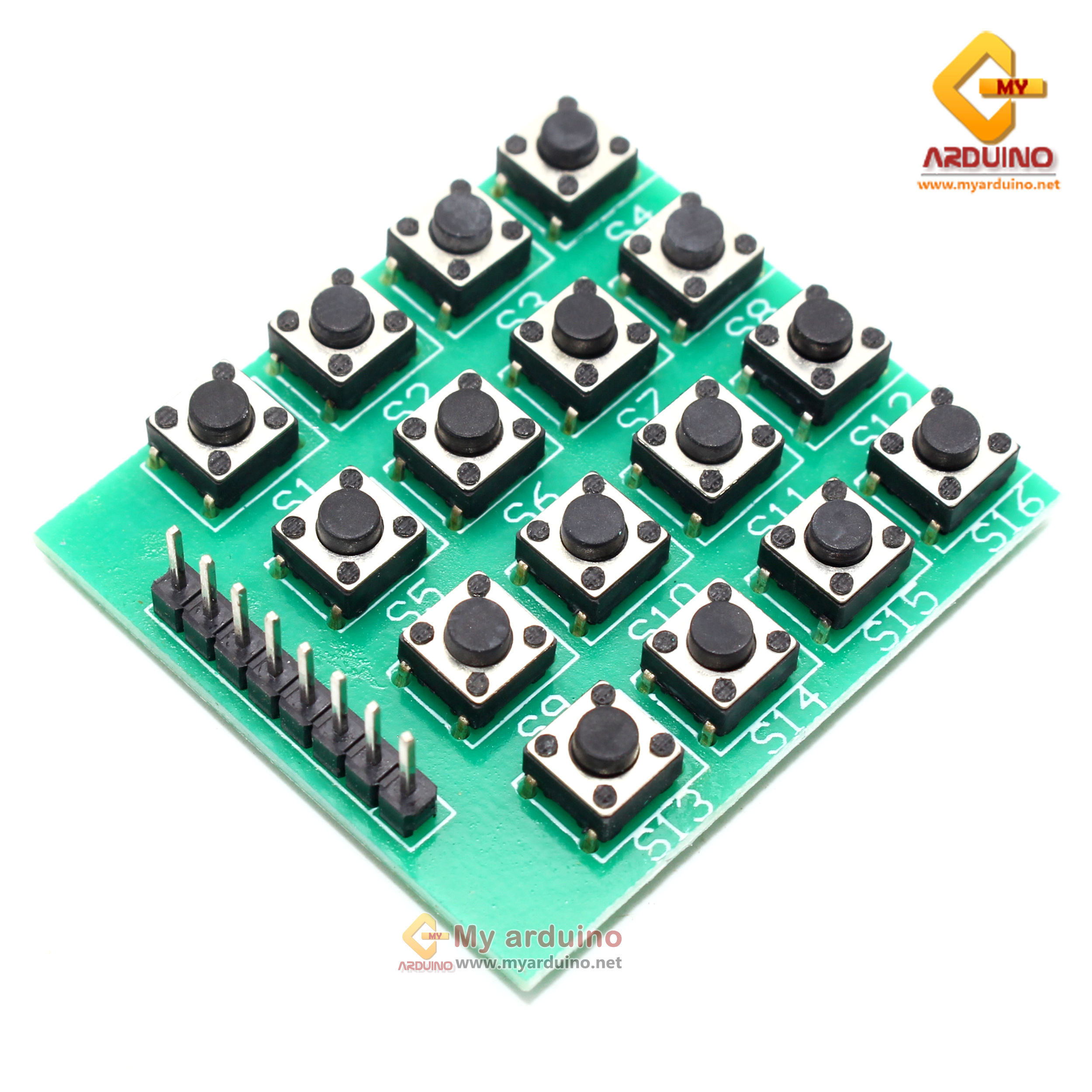4x4 Matrix 16 Keypad Keyboard Module - ขาย Arduino อุปกรณ์ Arduino คุณภาพดี ราคาถูก ส่งไว ส่งฟรี