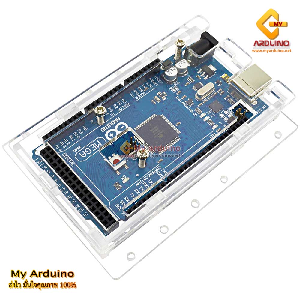 Arduino MEGA 2560 R3 Case กล่องอะคริลิคแบบใส สำหรับ Arduino mega พร้อม ...