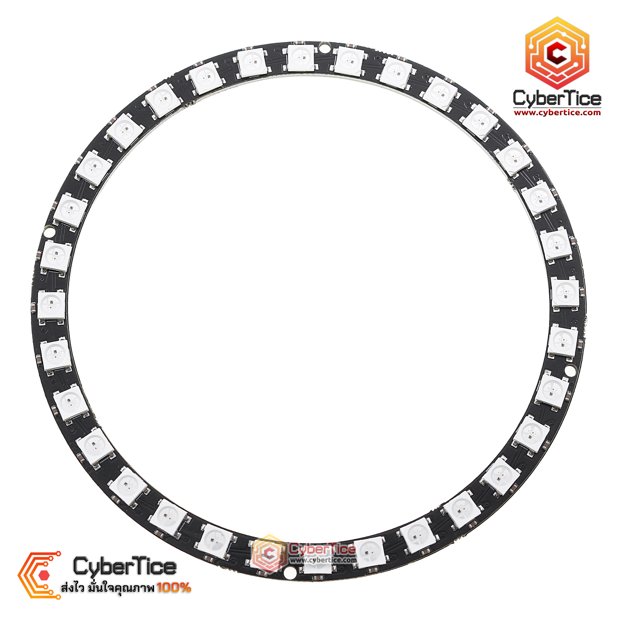 NeoPixel Ring 32 ดวง WS2812 5050 RGB LED - ขาย Arduino อุปกรณ์ Arduino คุณภาพดี ราคาถูก ส่งไว ส่งฟรี