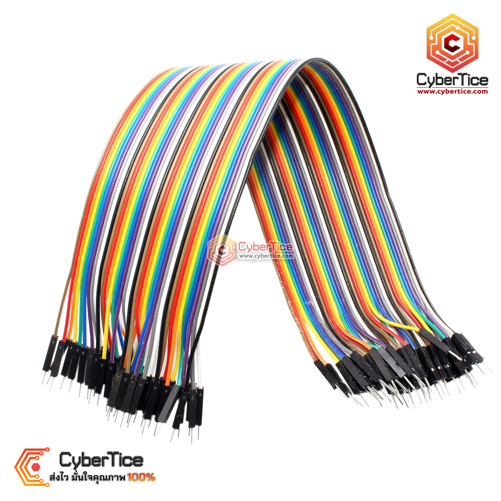 สาย ไฟจัมเปอร์ ผู้ ผู้ ยาว30cm จำนวน 40 เส้น Jumper Wire ขาย Arduino อุปกรณ์ Arduino คุณภาพ