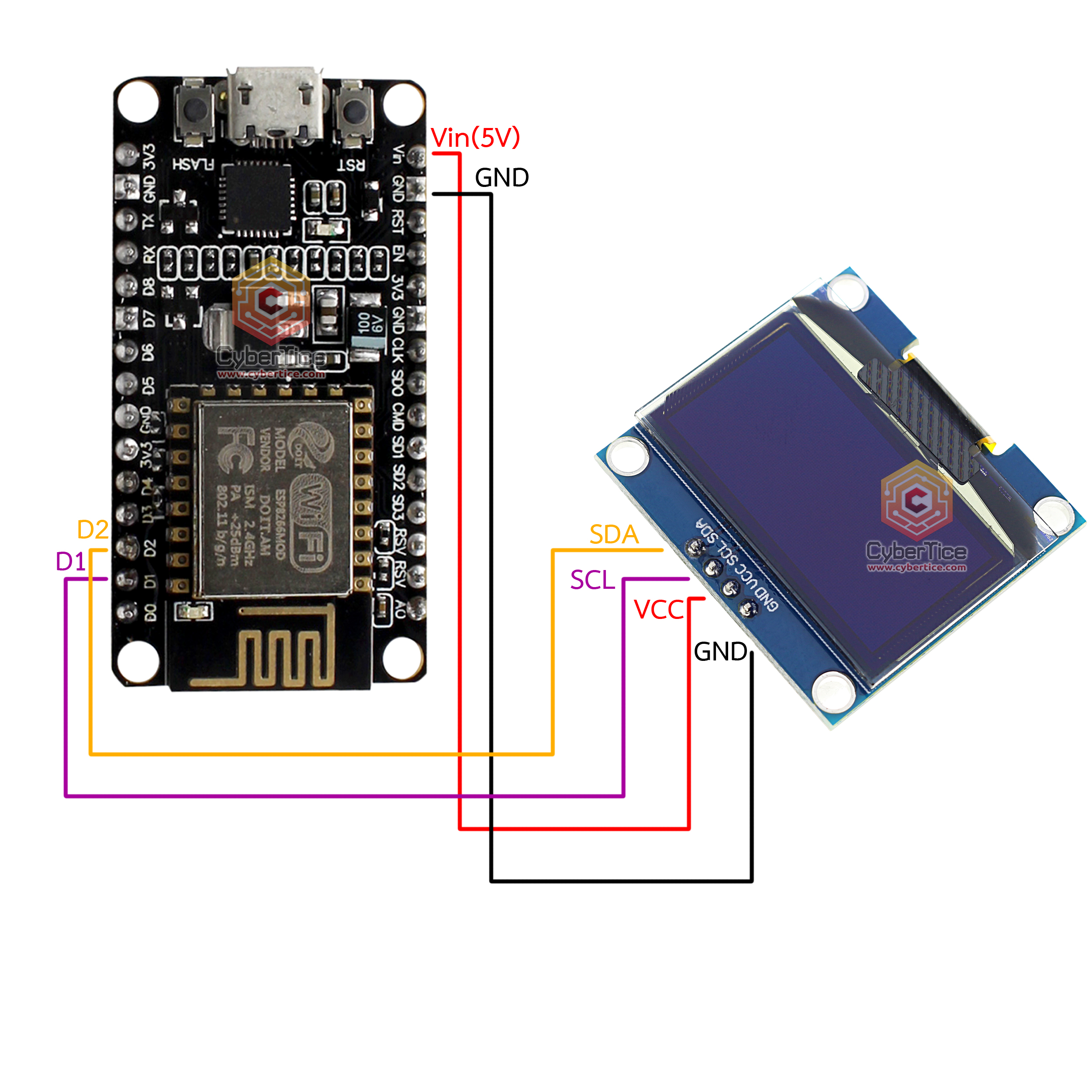 สอนใช้งาน ESP8266 จอแสดงผล OLED 128x64 V2.0 แบบ I2C ขนาด 1.3นิ้ว - ขาย Arduino อุปกรณ์ Arduino ...