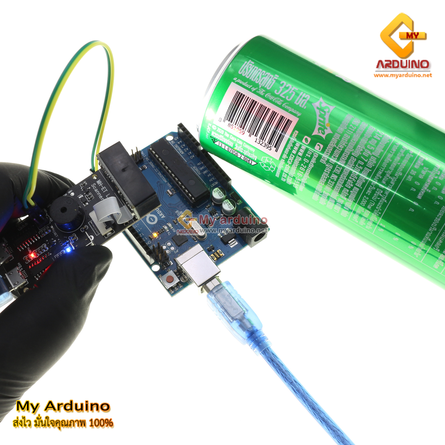สอนใช้งาน Arduino อ่าน บาร์โค้ด คิวอาร์โค้ด MH-ET LIVE Scanner V3 ...