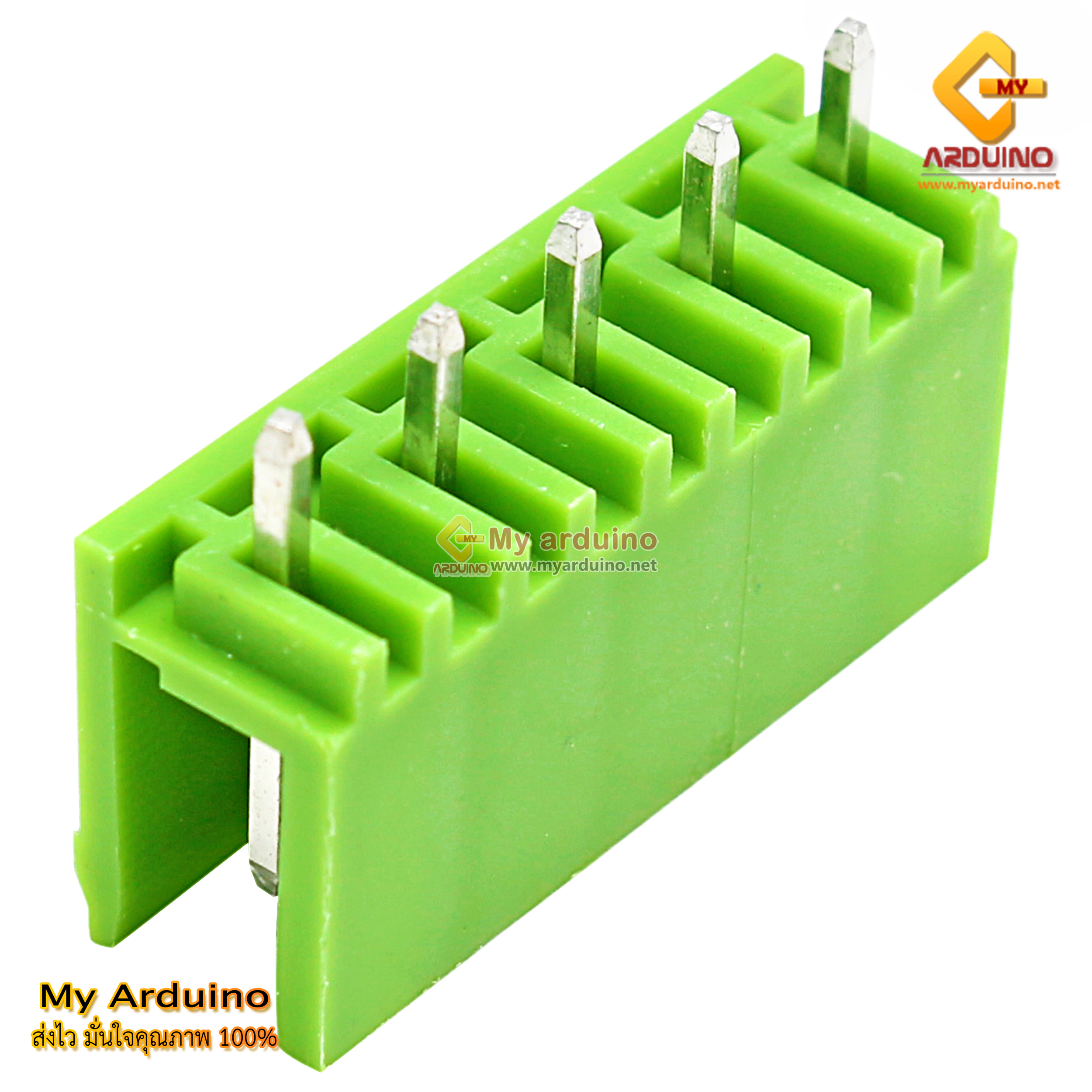 2EDG5.08 แนวตั้ง 5P ตัวเมีย สกรูเชื่อมต่อ PCB Screw Terminal Block Connector - ขาย Arduino ...