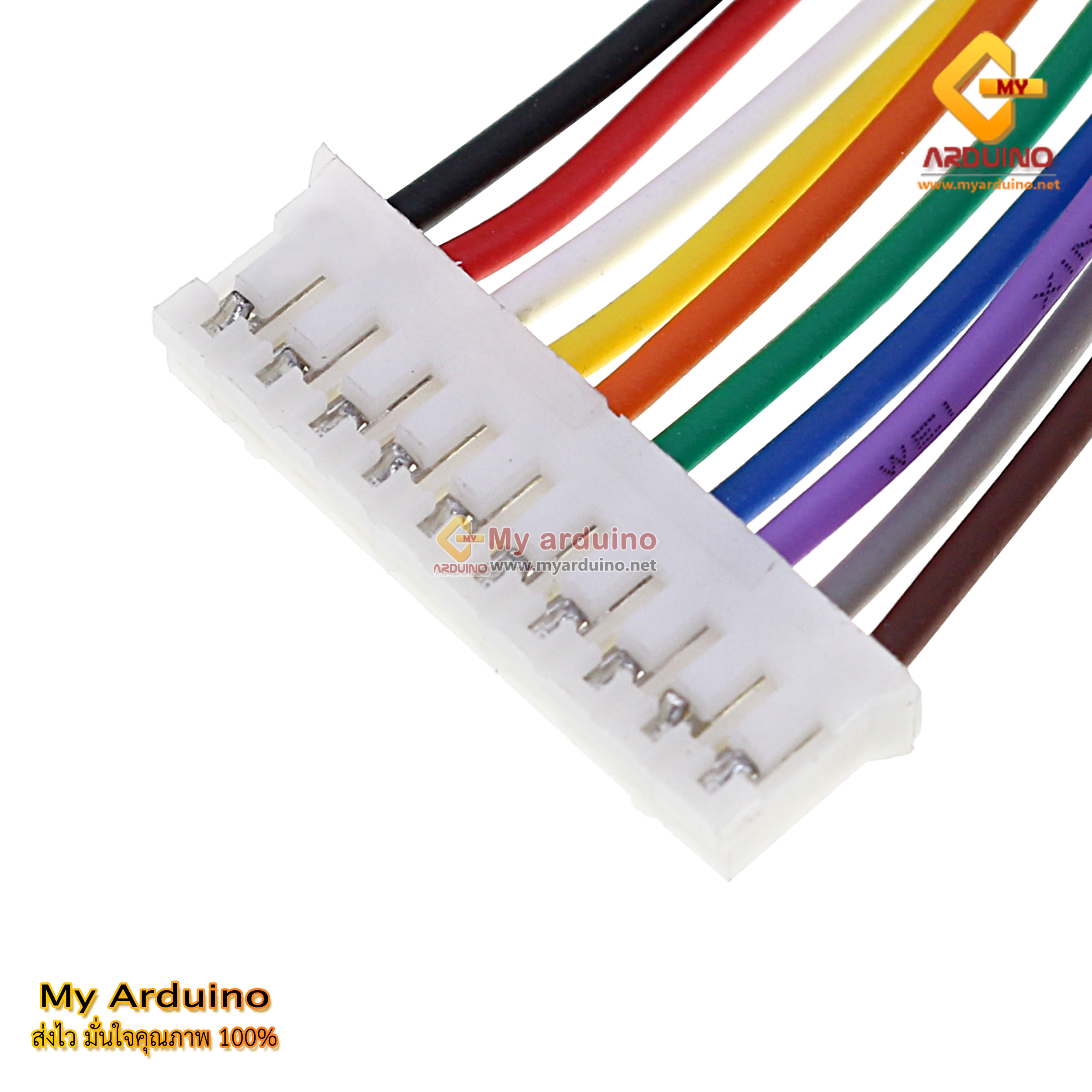 PH2.0 cable connector 2.0mm ตัวผู้พร้อมสายไฟยาว 30cm 10p ขั้วต่อคอนเน็กเตอร์ - ขาย Arduino ...