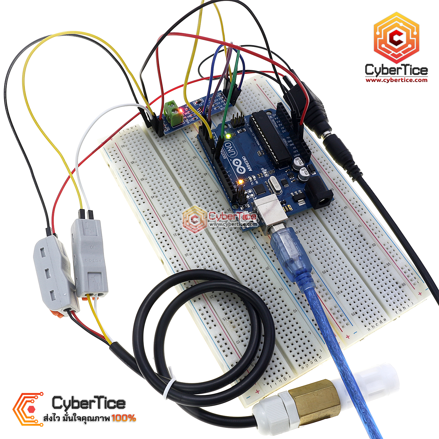 สอนใช้งาน Arduino เซ็นเซอร์วัดอุณหภูมิและความชื้น RS485 กันน้ำ ...