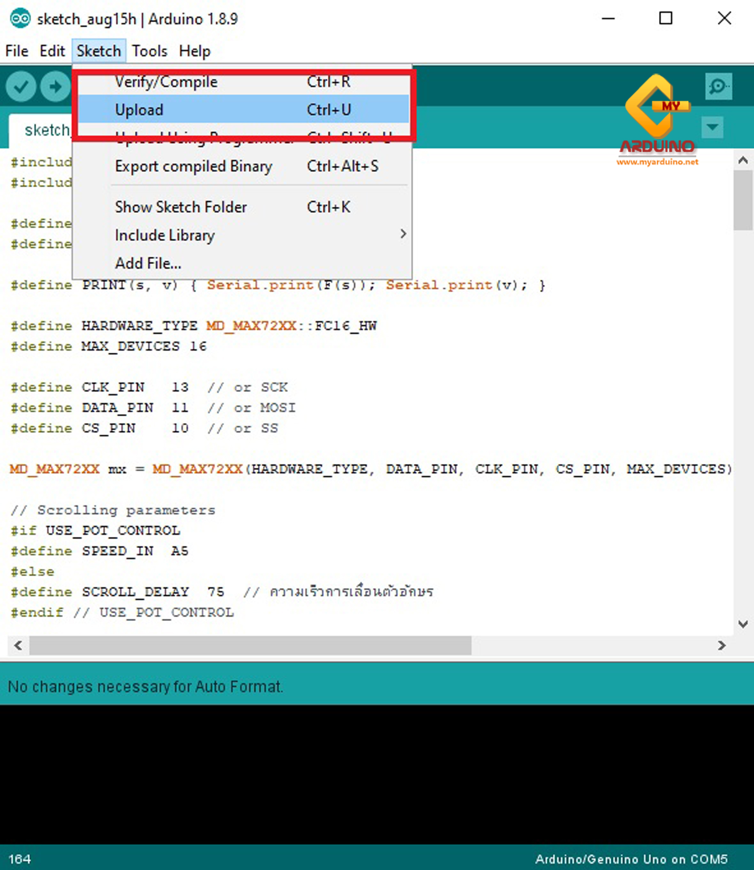 สอนใช้งาน Arduino Led Matrix Driver Max7219 Ic Driver Module Led Dot Matrix 8x8 ขาย Arduino